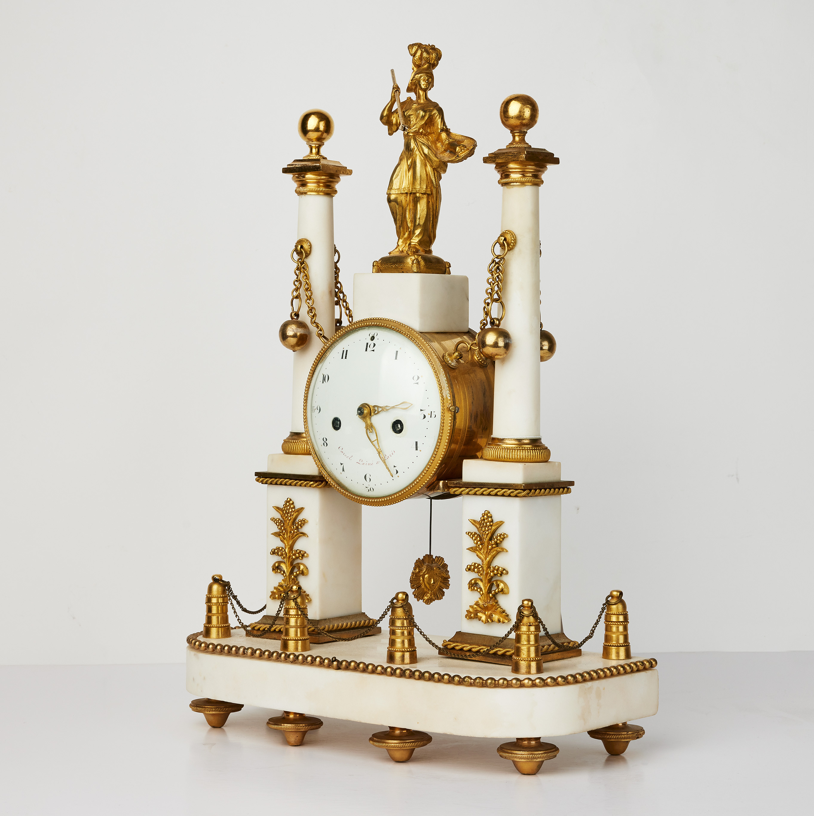 1930468. PENDULE PORTIQUE, Pariisin työ Louis XVI:ssa, kellotaulu ...