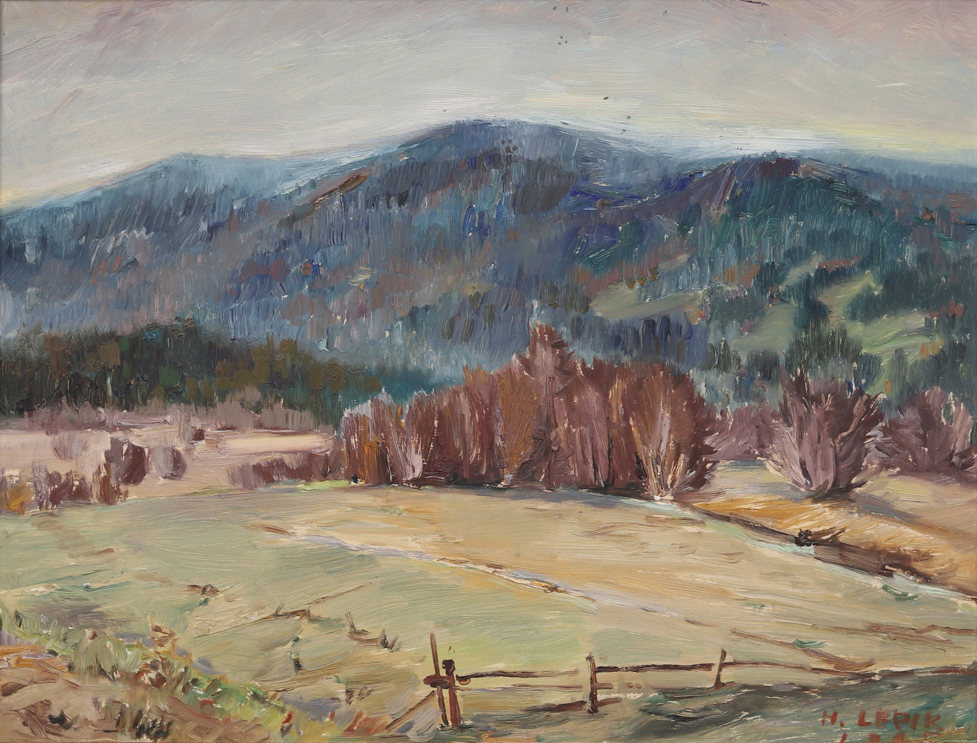 Images for 1930883. HUGO LEPIK. Landscape, oil on Board, signed H Lepik ...