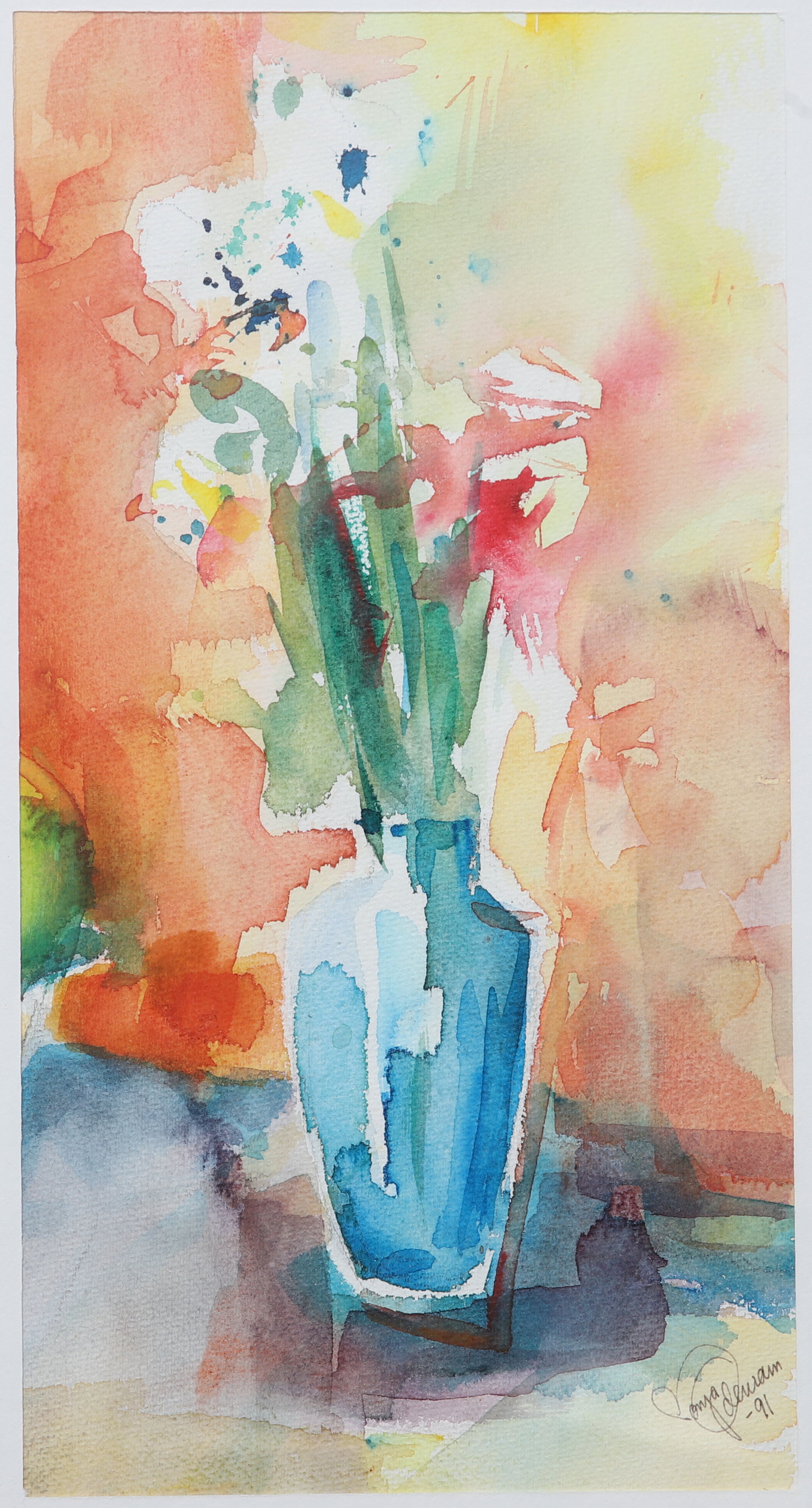 Images for 1933821. SONJA ODENRAM. watercolour, floral still life ...