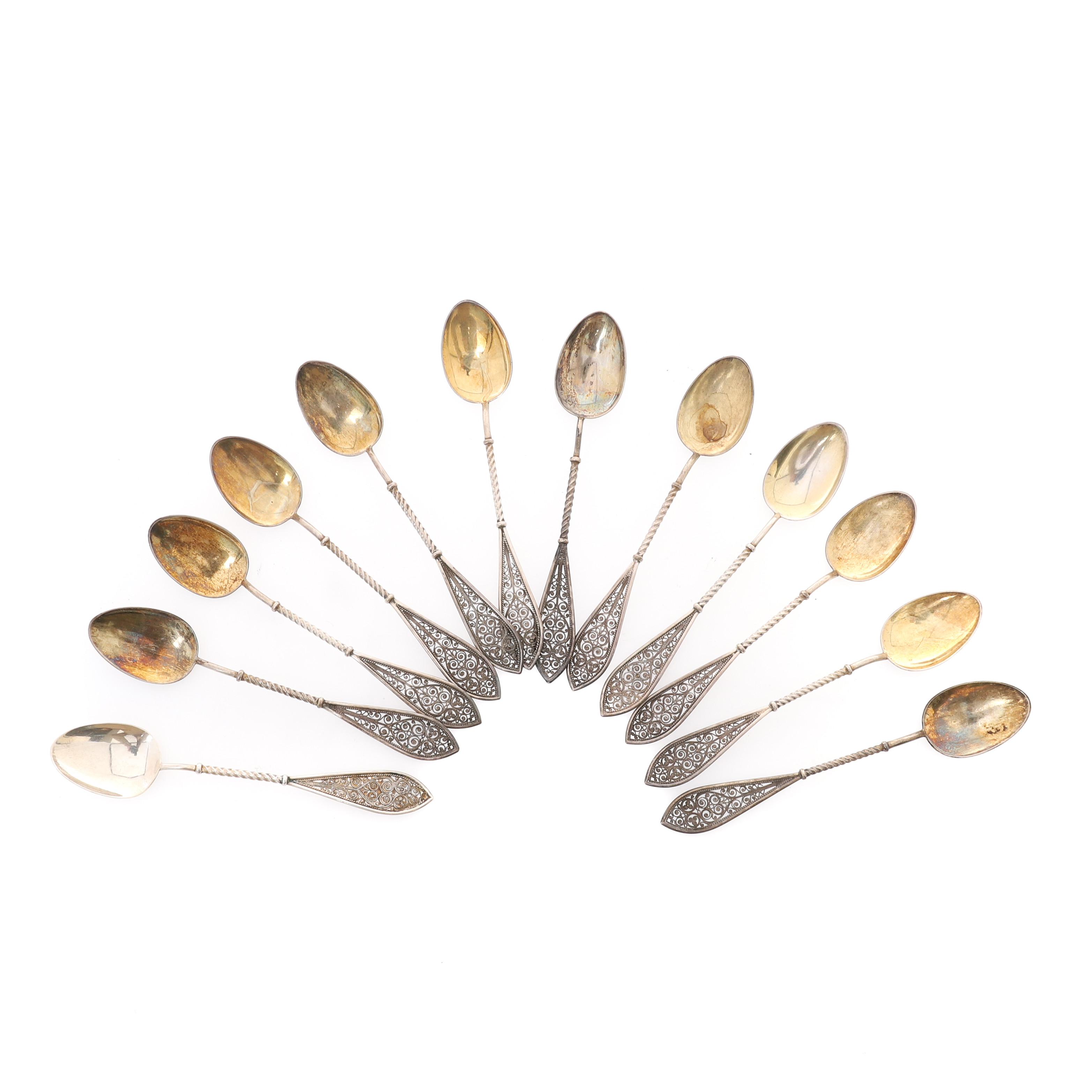 Images for 1939697. A CASED SET OF TWELVE 830 MARK NORWEGIAN SILVER ...