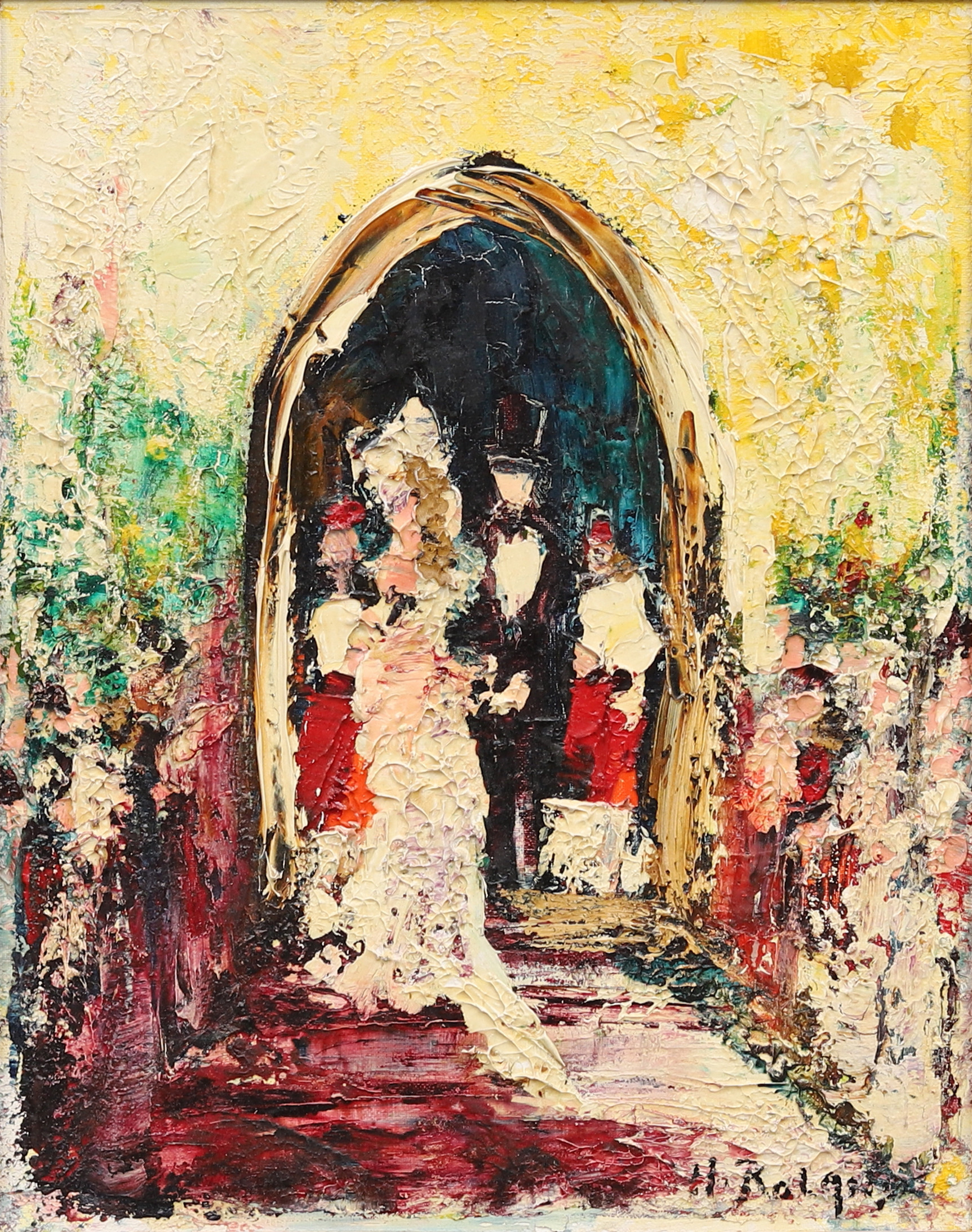 HENRY ROLAND. Bröllopspar, olja på duk, signerad H Roland. | Barnebys