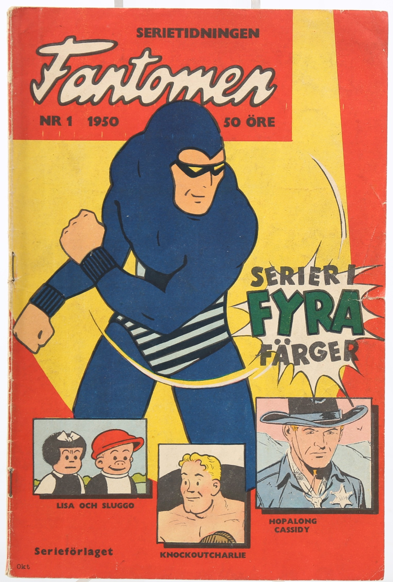 SERIETIDNING, Fantomen, Nr 1, 1950. Leksaker - Serietidningar - Auctionet