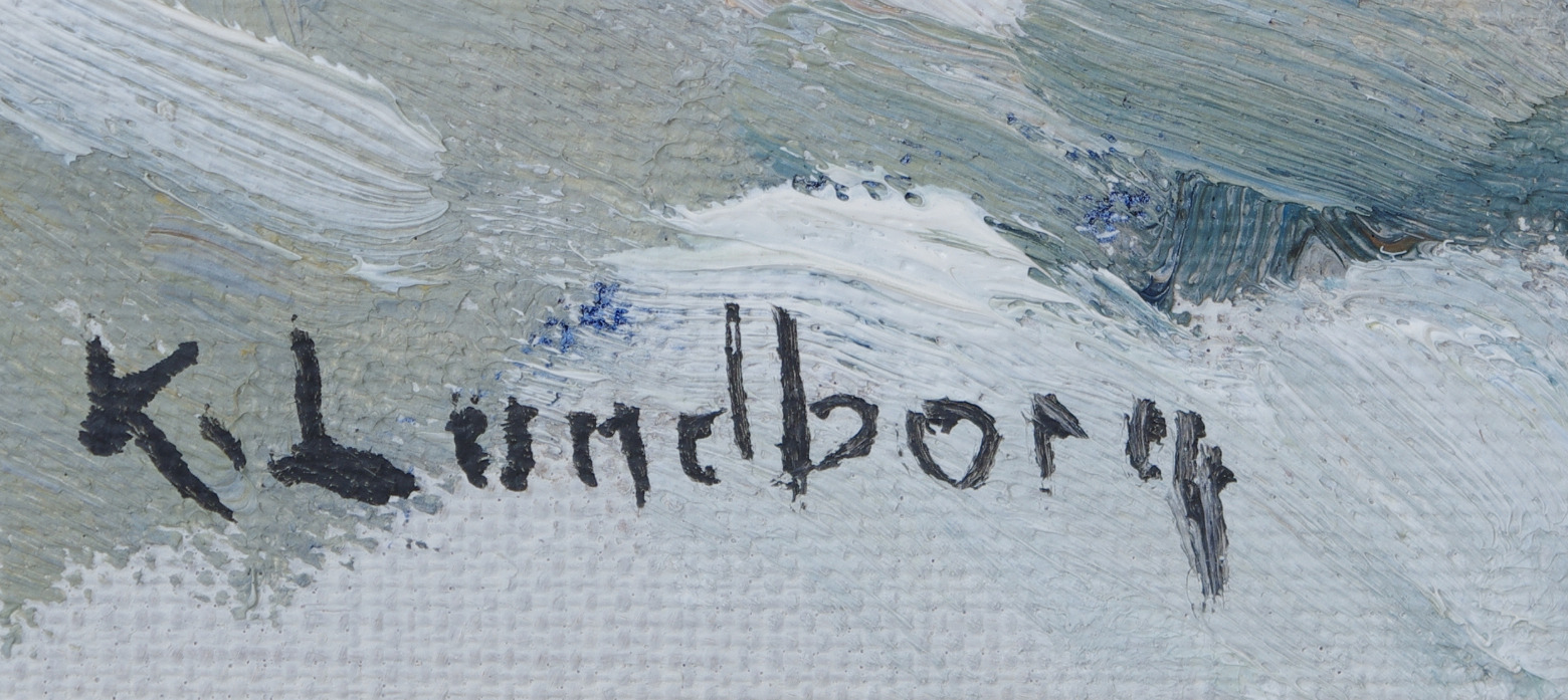 Images for 195365. KARL LUNDBORG. Winter landscape with arrow alley ...