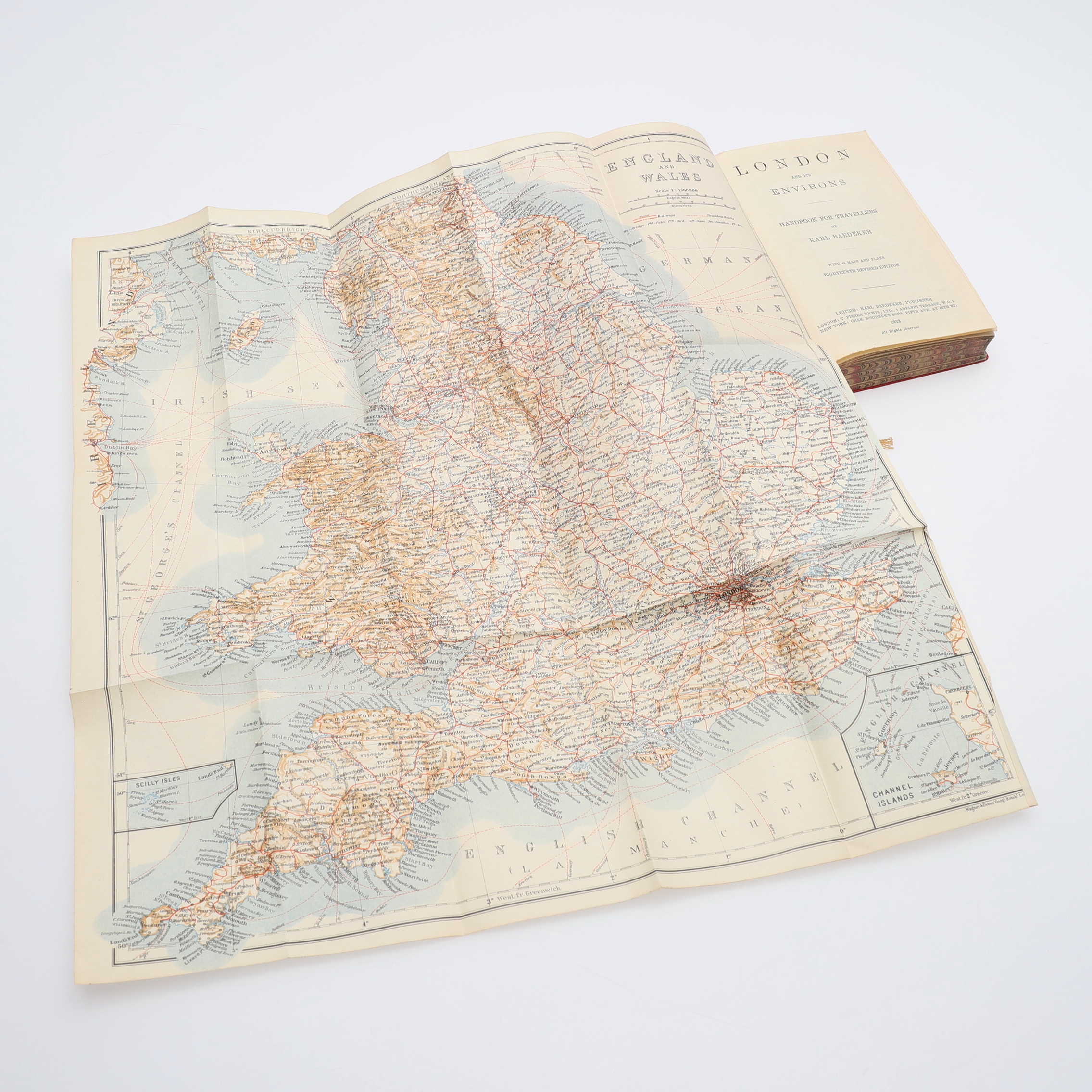 Images for 1959355. MAP, BAEDEKER'S LONDON AND ITS ENVIRONS 1923 WITH ...