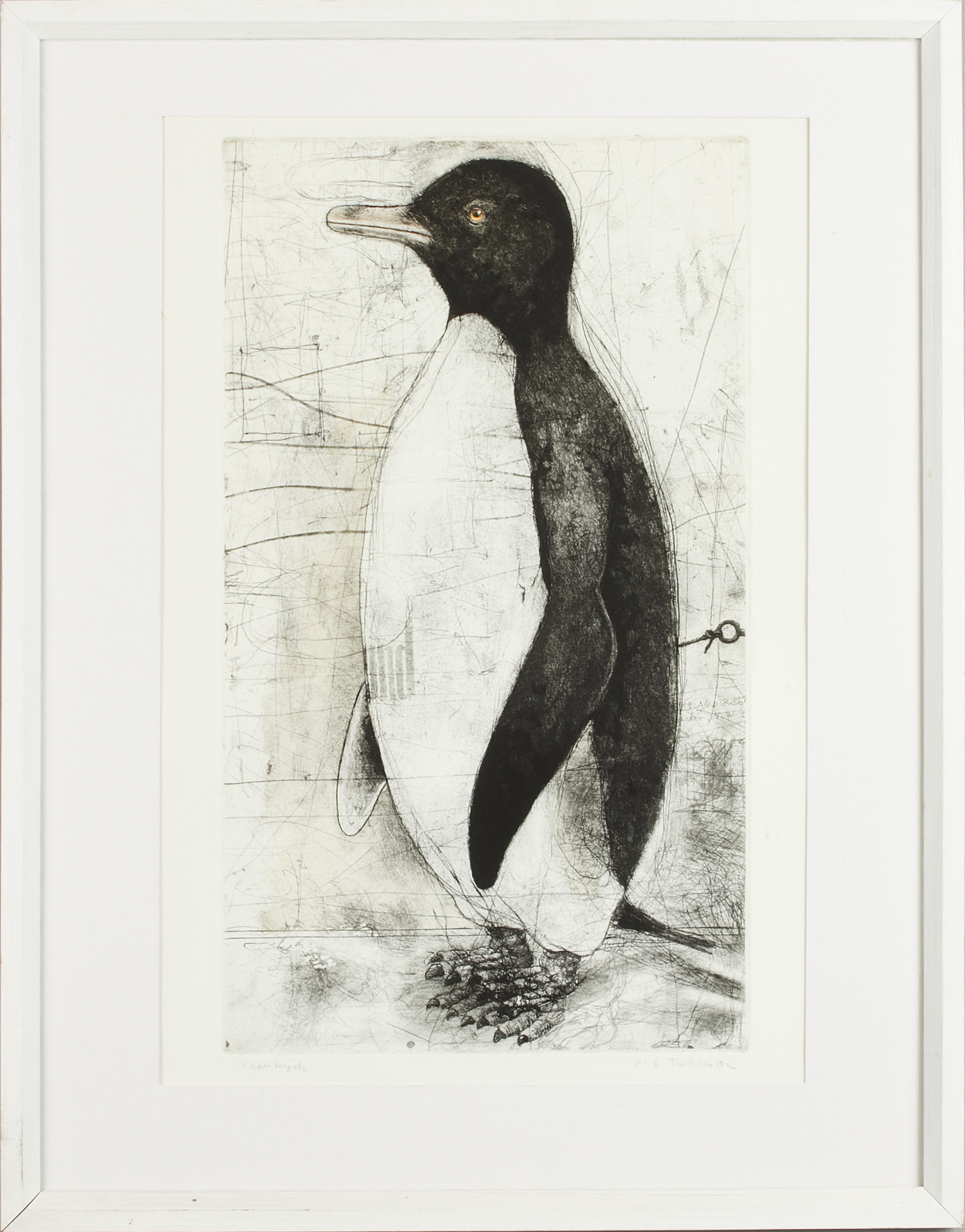 PER GUNNAR THELANDER. "Pingvin". Konst - Grafik - Auctionet