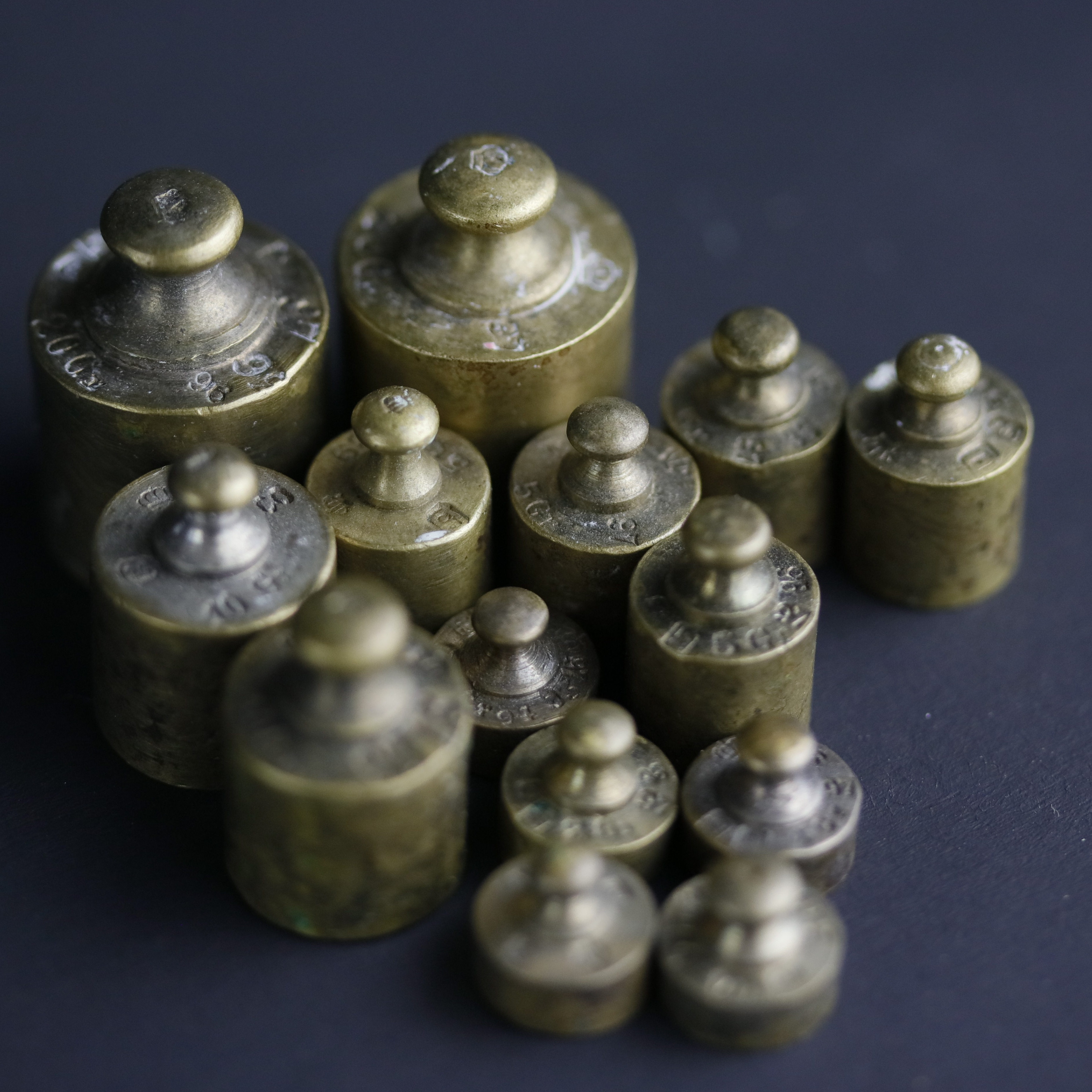 Images for 1974078. BALANCE SCALE with WEIGHTS, brass, horn, late 19th ...