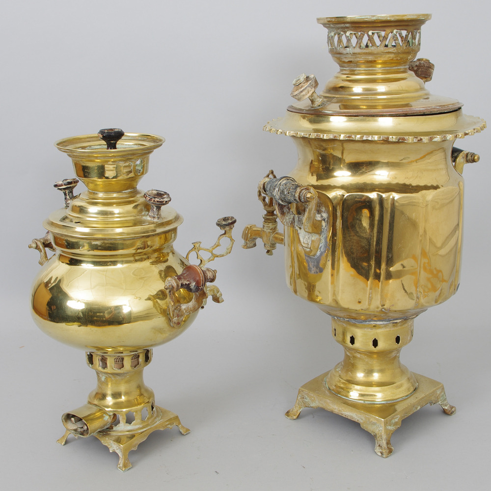 Bilder för 197690. TESAMOVARER, 2 stycken, mässing. - Auctionet