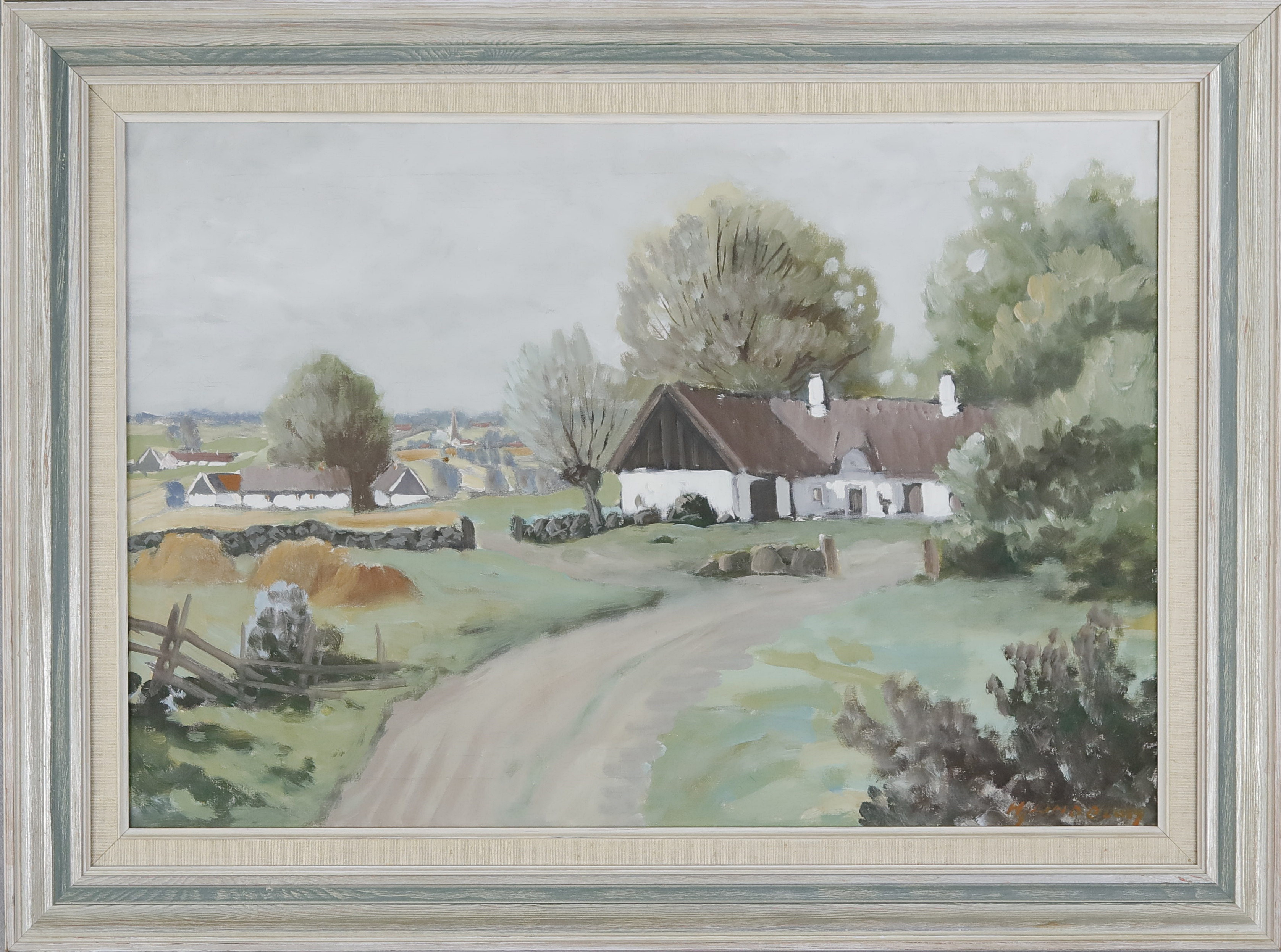 Images for 1980665. HJALMAR LINDBLOM. Oil on canvas, farm in the ...