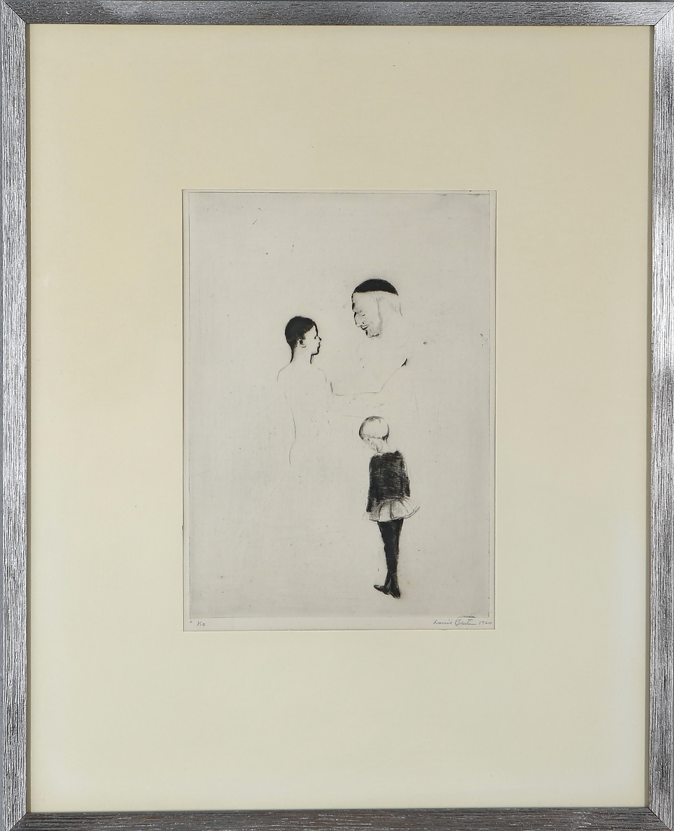 Images for 1981953. LOUIS BASTIN. Figures, etching, signed, numbered 1/ ...