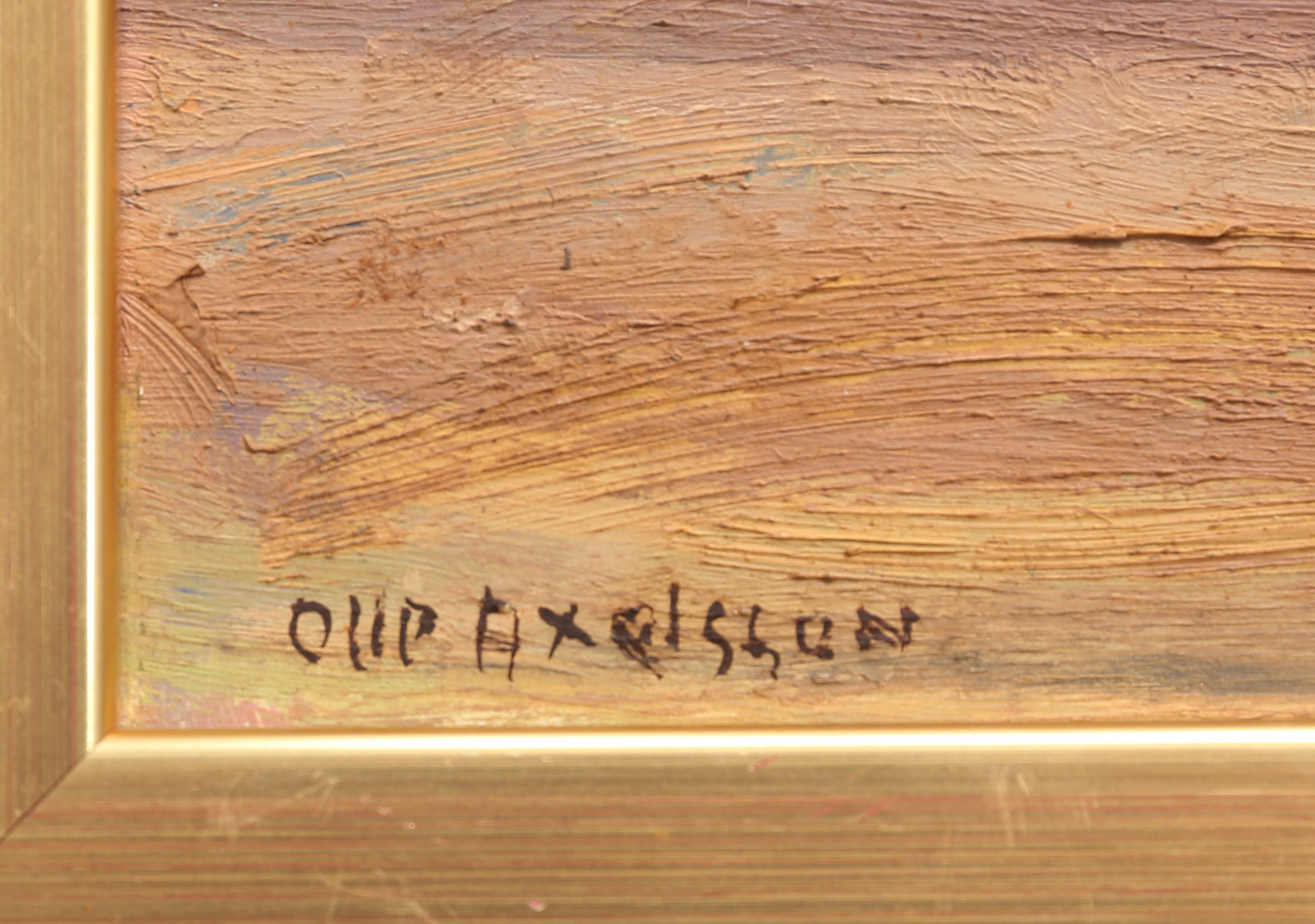 Images for 1994261. OLLE AXELSSON. Oil on Board, "Landscape, Runstone ...