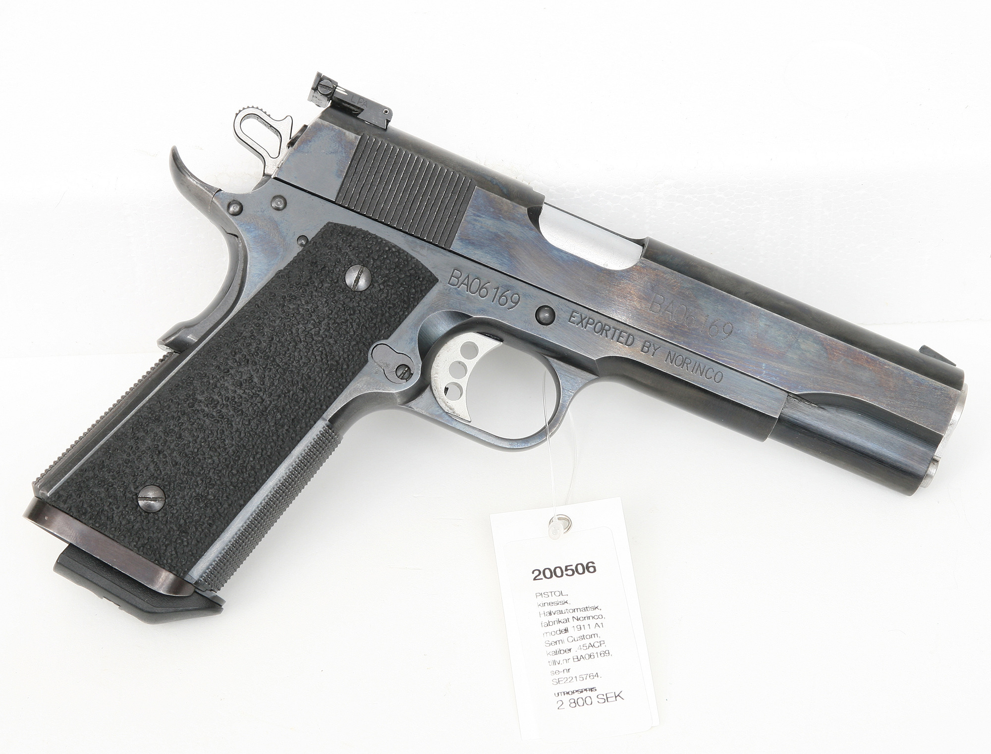 Images for 200506. (369) PISTOL, Chinese, Semi-automatic, brand Norinco, model 1911 A1 Semi ...
