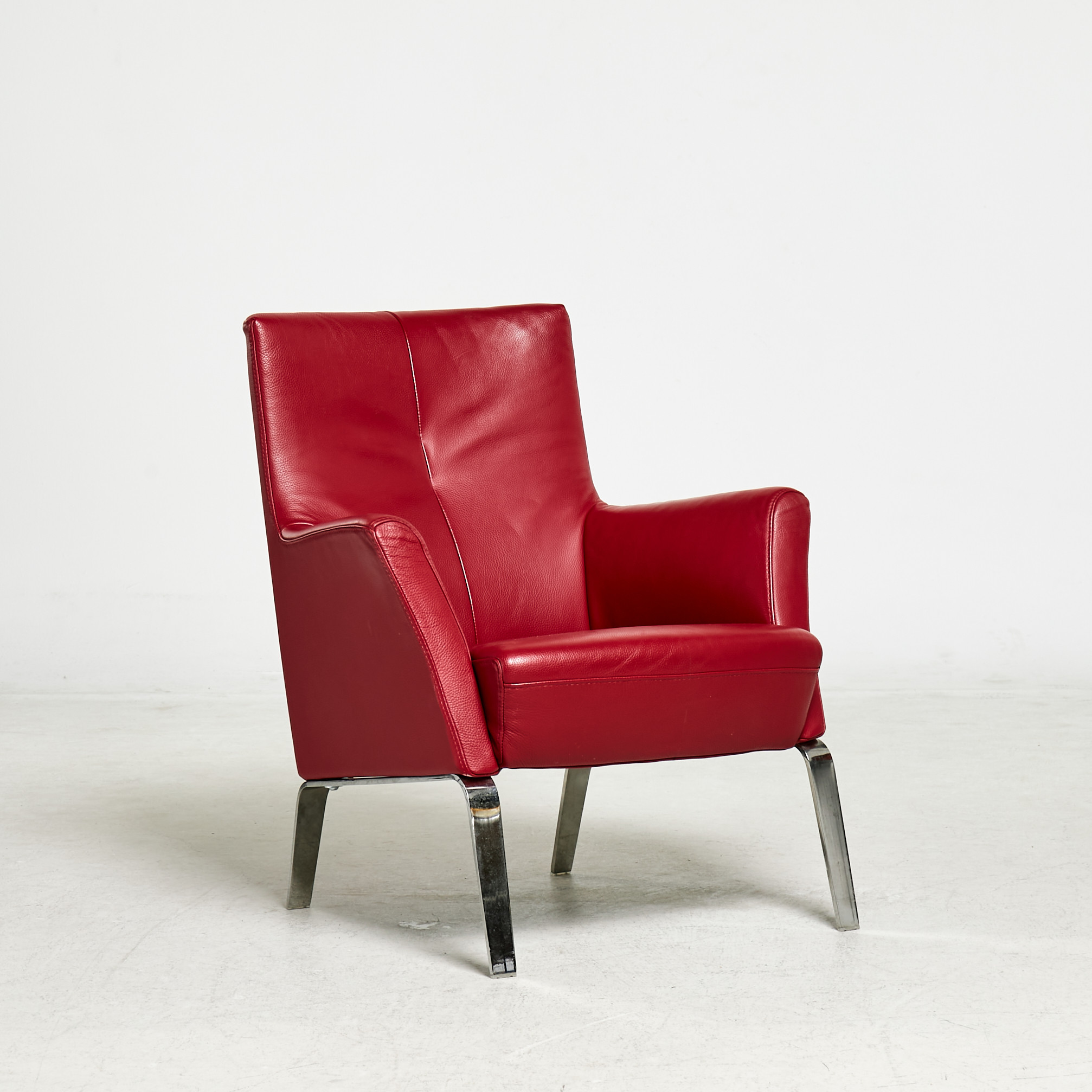 Images for 2010369. ARMCHAIR, end of the 20th century, red leather ...