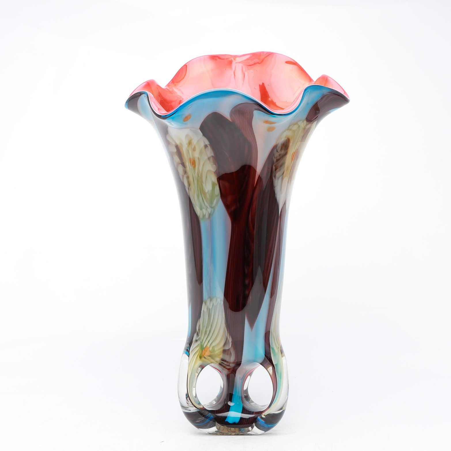 Images for 2023810. MURANO polychrome glass vase, circa 1970. - Auctionet