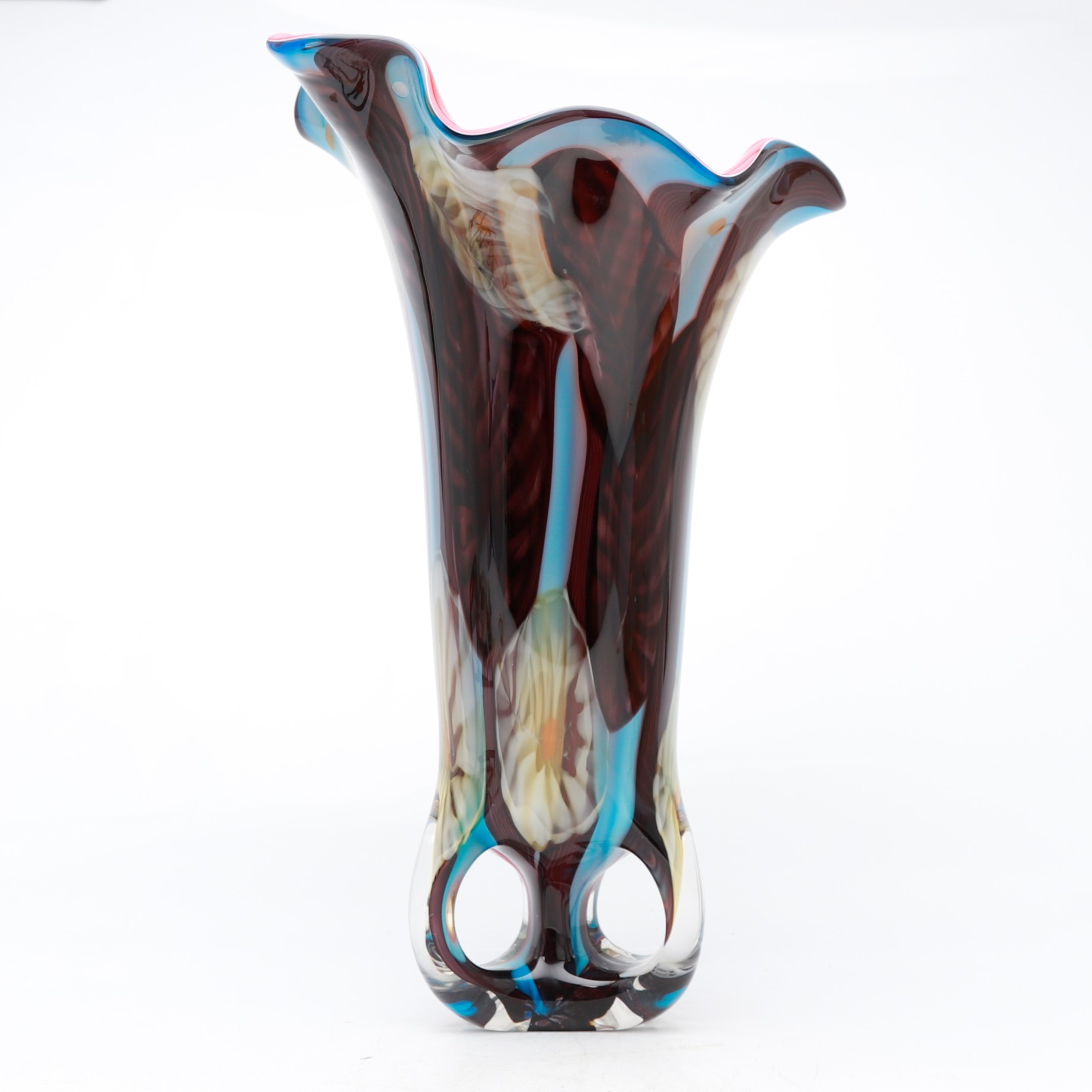 Images for 2023810. MURANO polychrome glass vase, circa 1970. - Auctionet