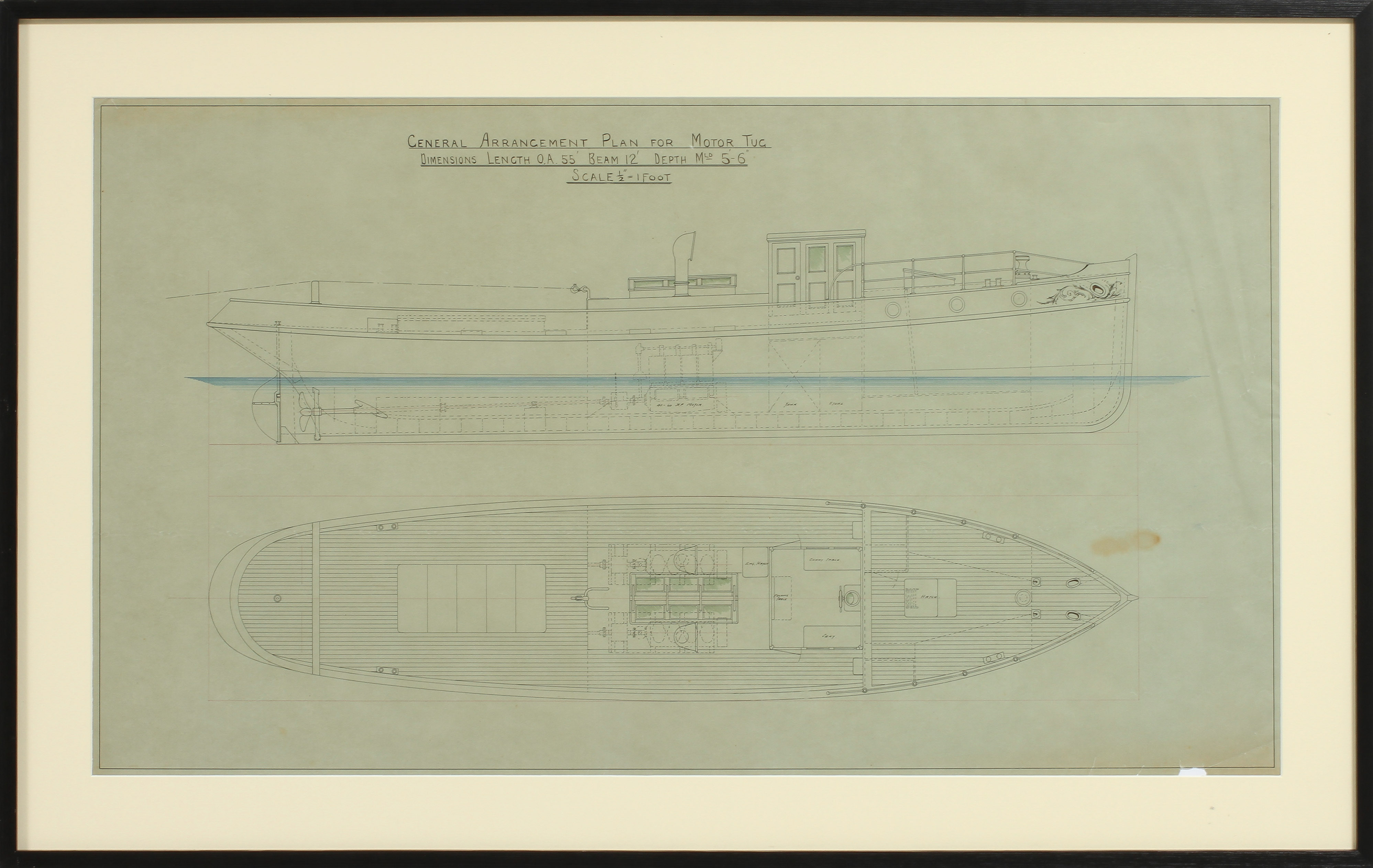 Images for 202402. DRAWING, "Motor tug," c.1905, John Wilesmith ...
