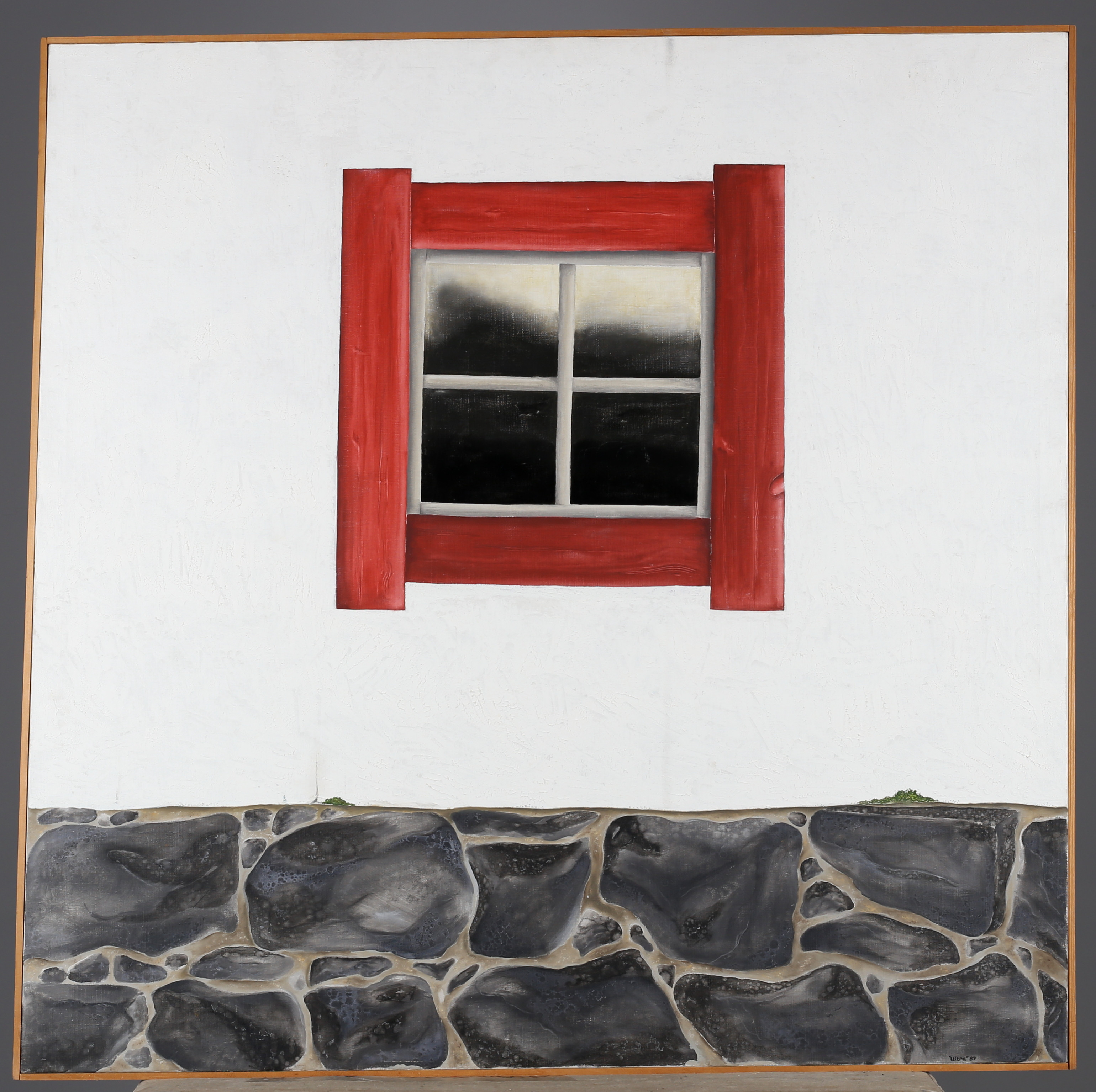 Images for 2027543. OIDENTIFIERAD KONSTNÄR. Oil on canvas, "House wall ...