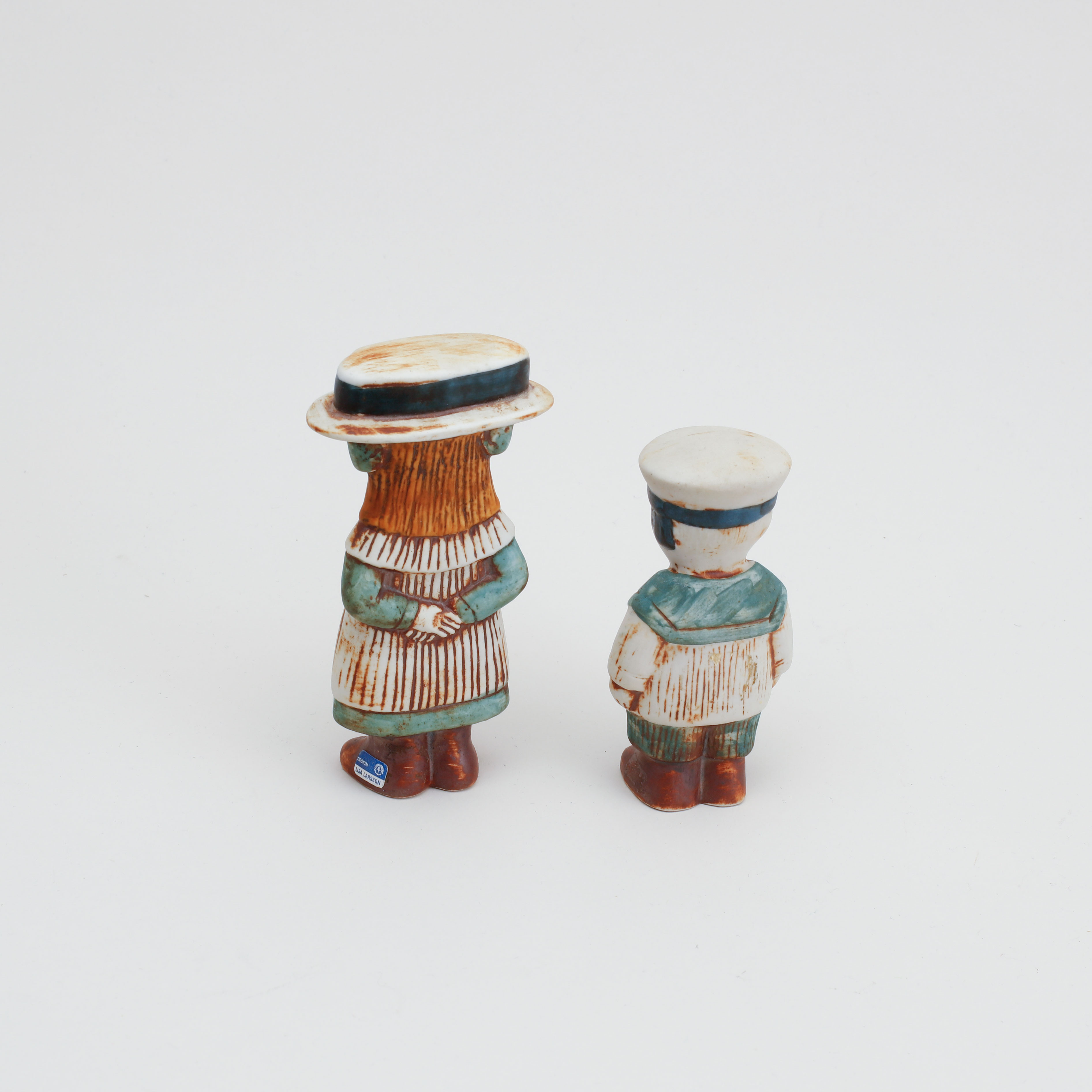 Images for 2030612. FIGURINES, 2 pcs, stoneware, "Gustav" and "Victoria ...