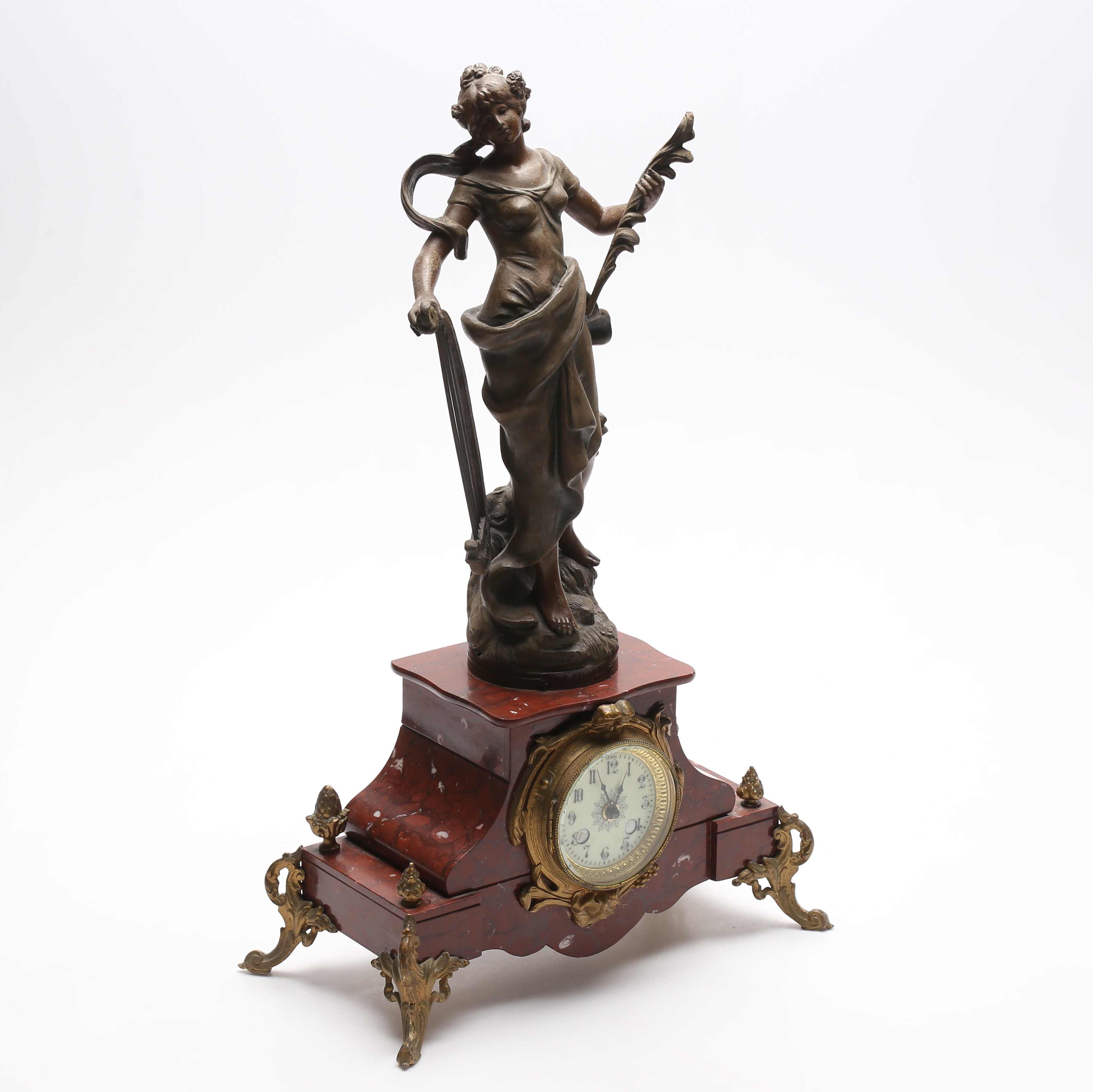 Images for 2032021. TABLE CLOCK, by Auguste Moreau, circa 1900. - Auctionet