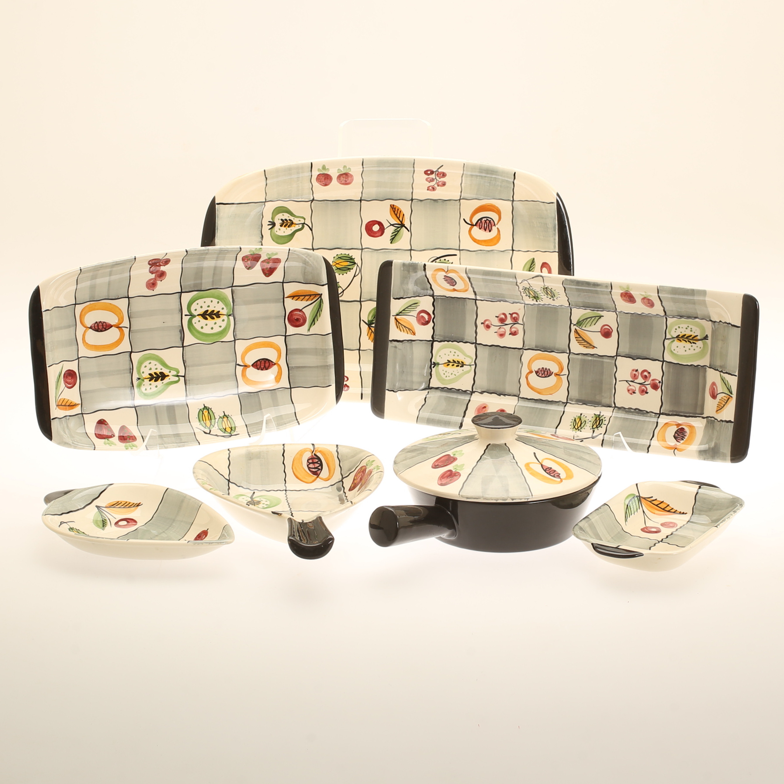 2036638. Pöytävälineiden osat, 7 osaa, piikivi, Ella Bergstrand, Jie ...