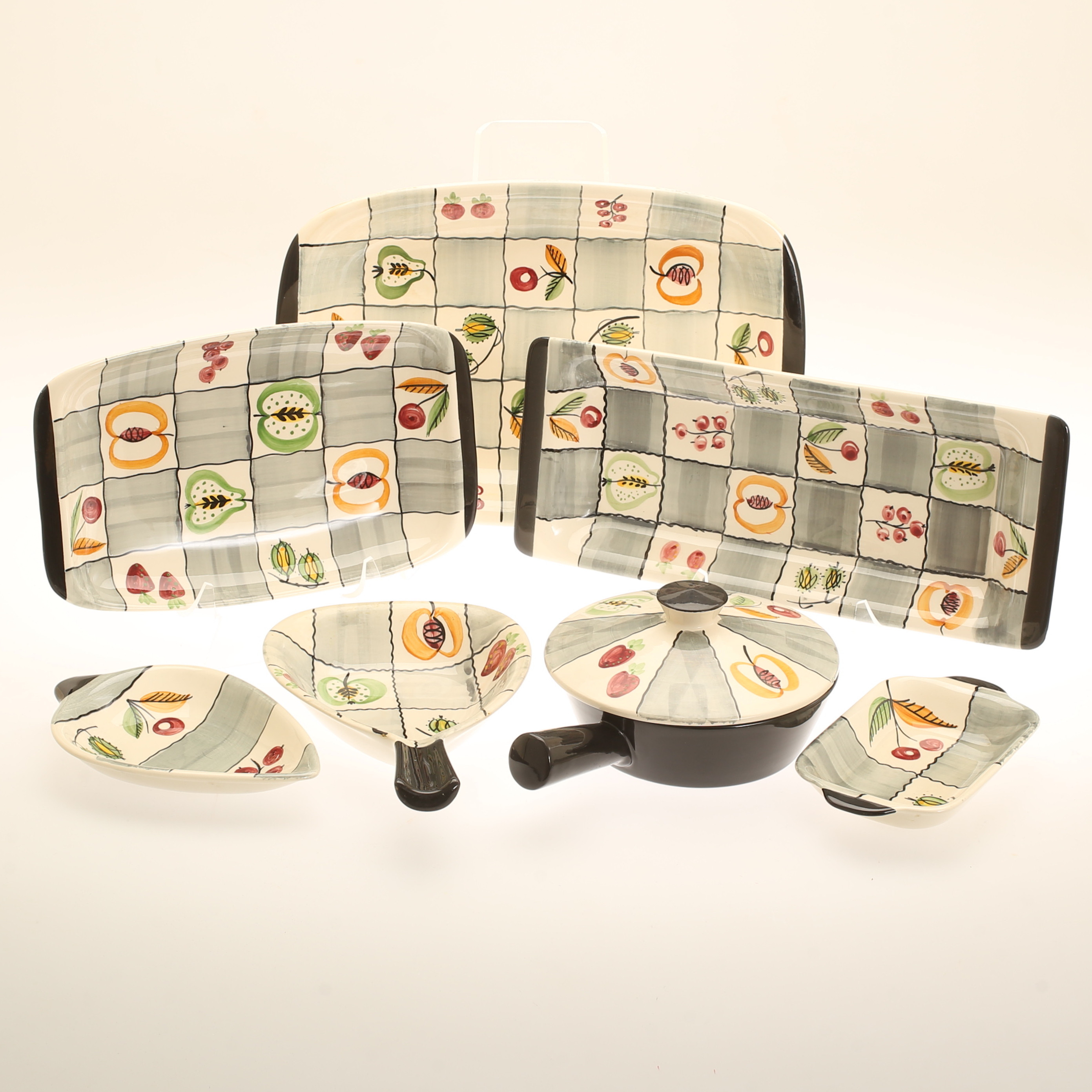 2036638. Pöytävälineiden osat, 7 osaa, piikivi, Ella Bergstrand, Jie ...