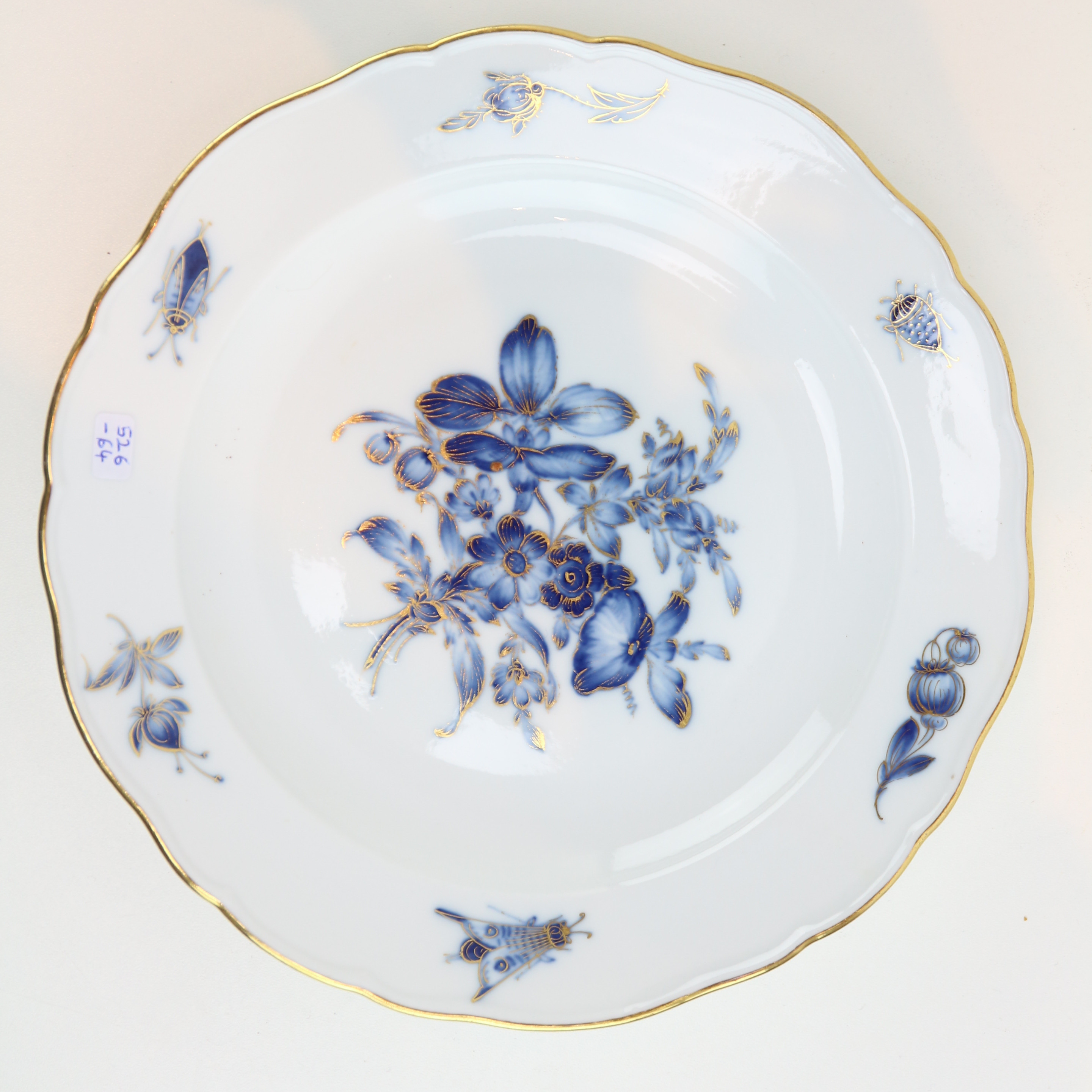 Imágenes para 2042181. PLATO APERITIVO MEISSEN FLOR AZUL CON INSECTOS Y ...