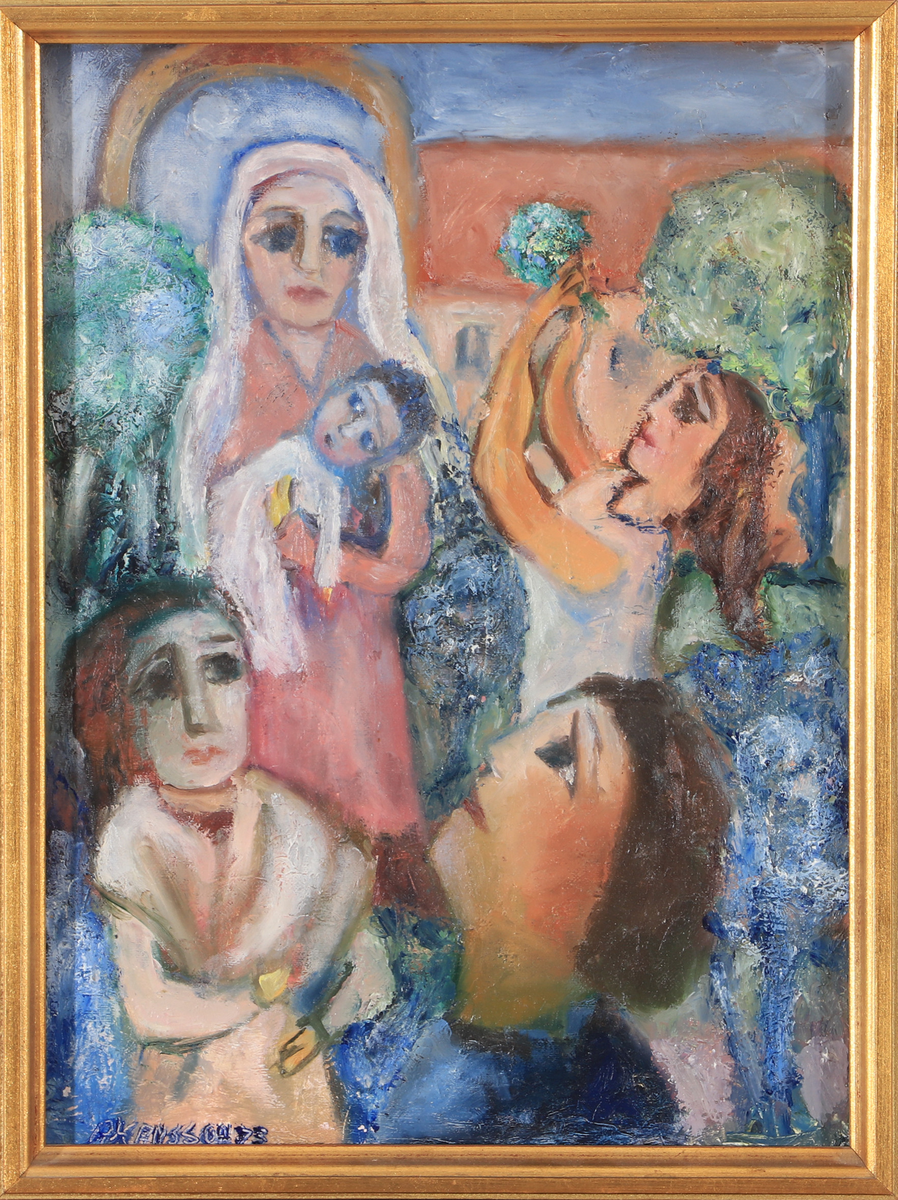 Images for 2042983. ALMA HANSSON. "The Prayer", oil on canvas, signed A ...