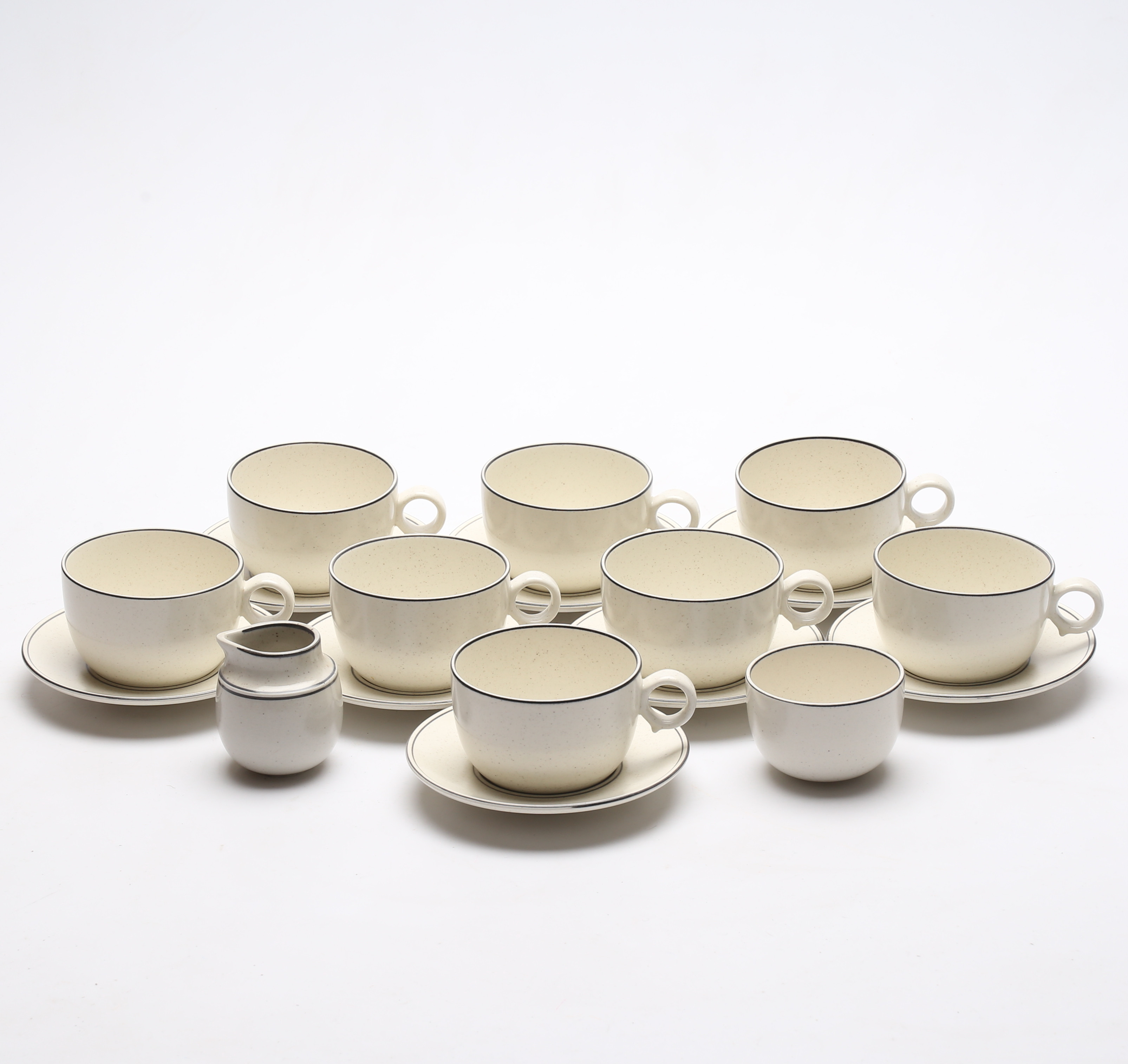 Images for 2043120. TEA CUPS, 8 pcs., WITH DISH, SUGAR BOWL AND CREAM ...