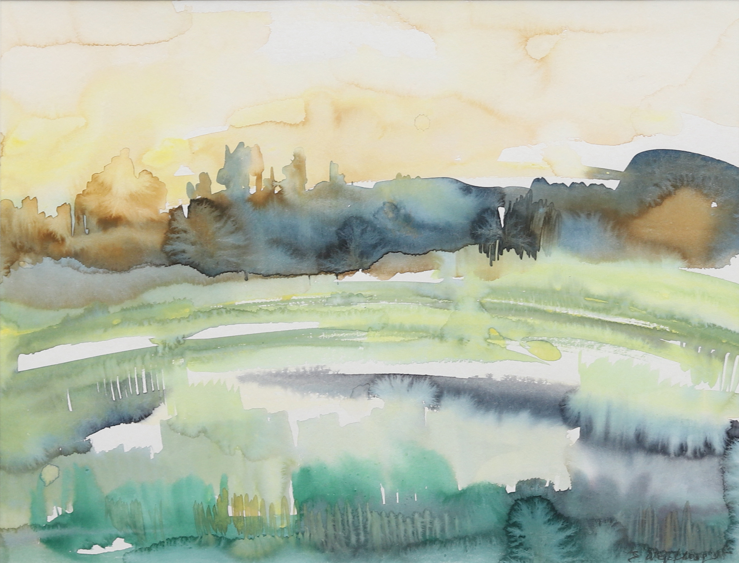 Images for 2044625. ELISABETH WEJSFLOG. Landscape, watercolor signed ...
