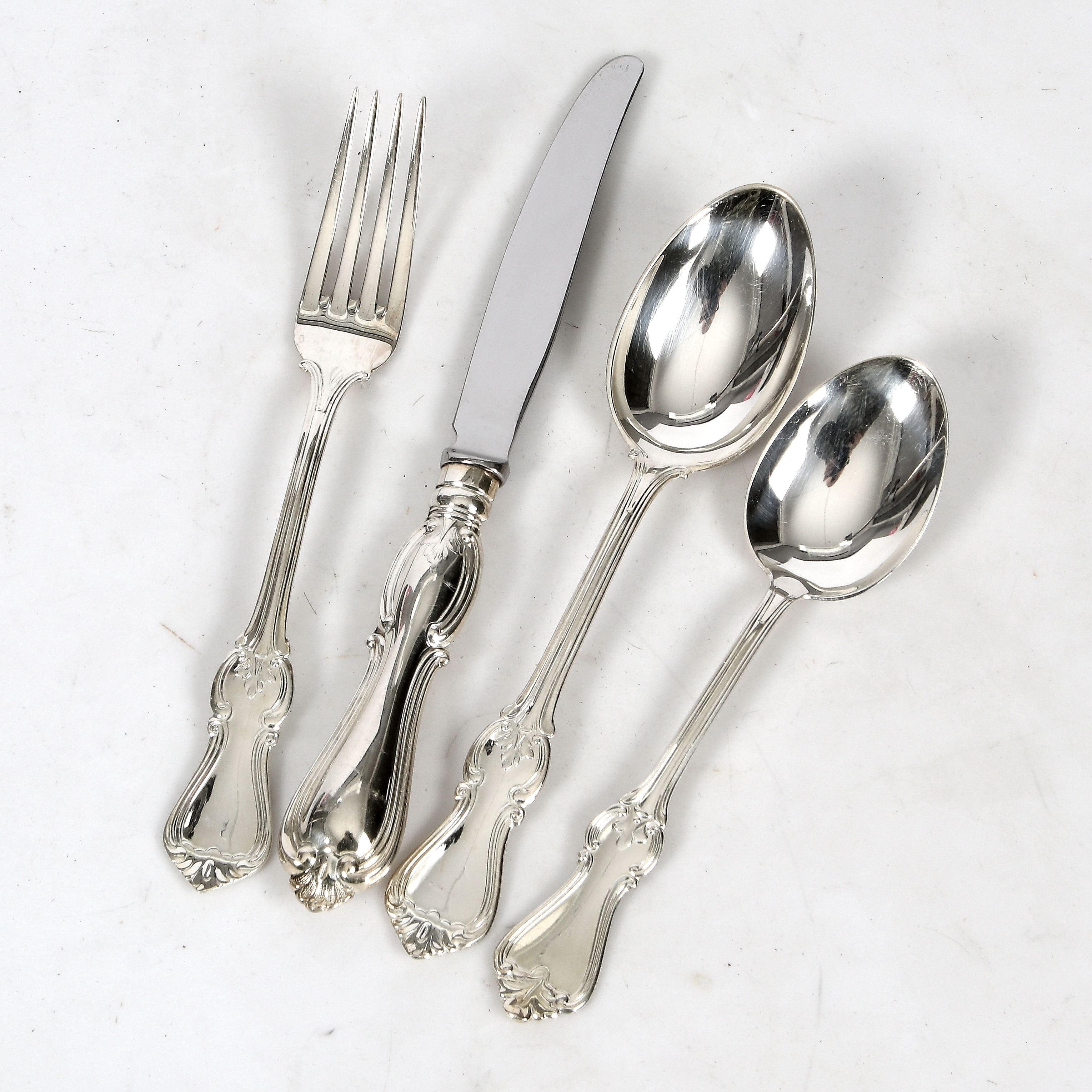 Images for 2056352. CUTLERY, 32 pieces, silver, "Olga", GAB, 1970s ...
