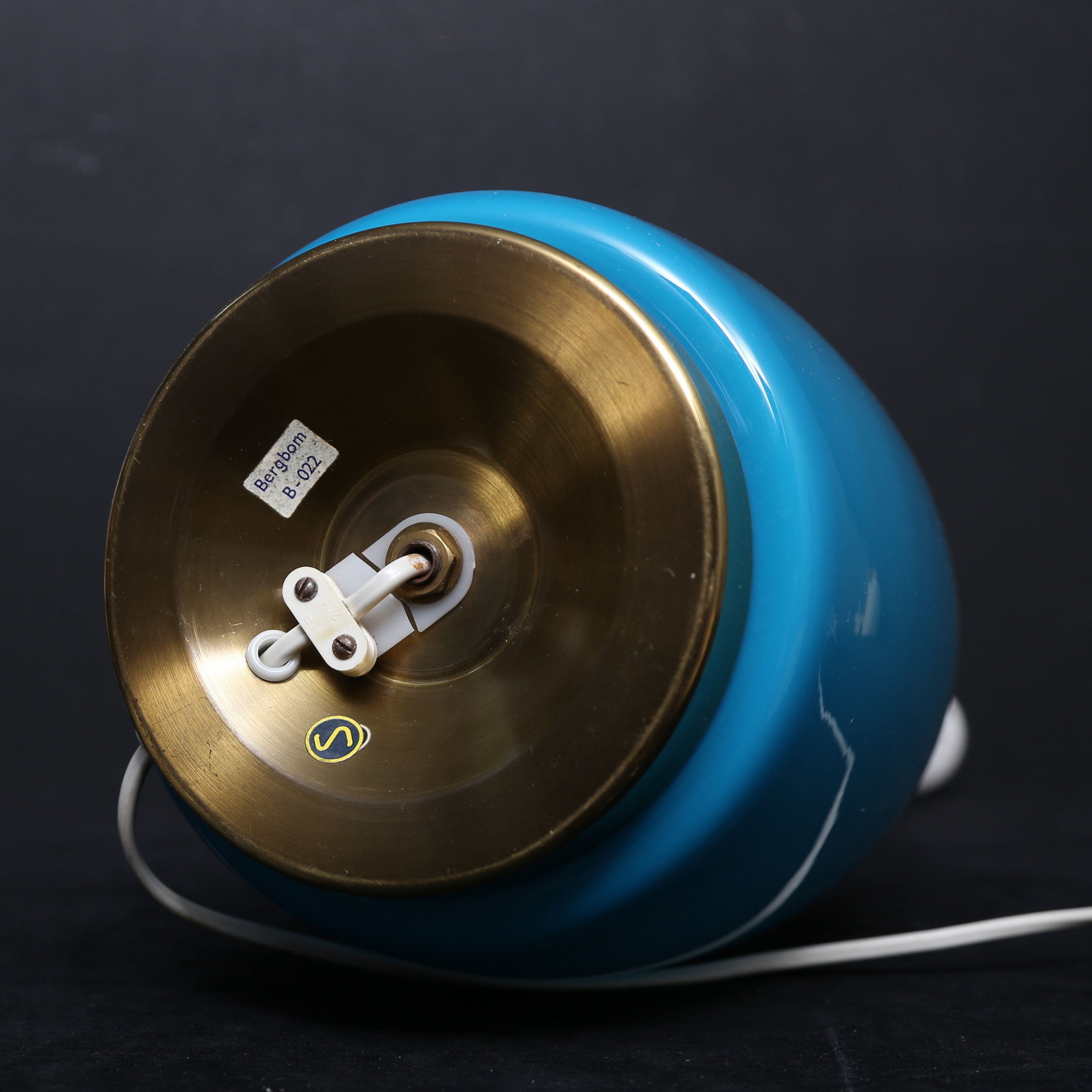 Images for 2061501. TABLE LAMP. glass and brass, Bergboms. - Auctionet