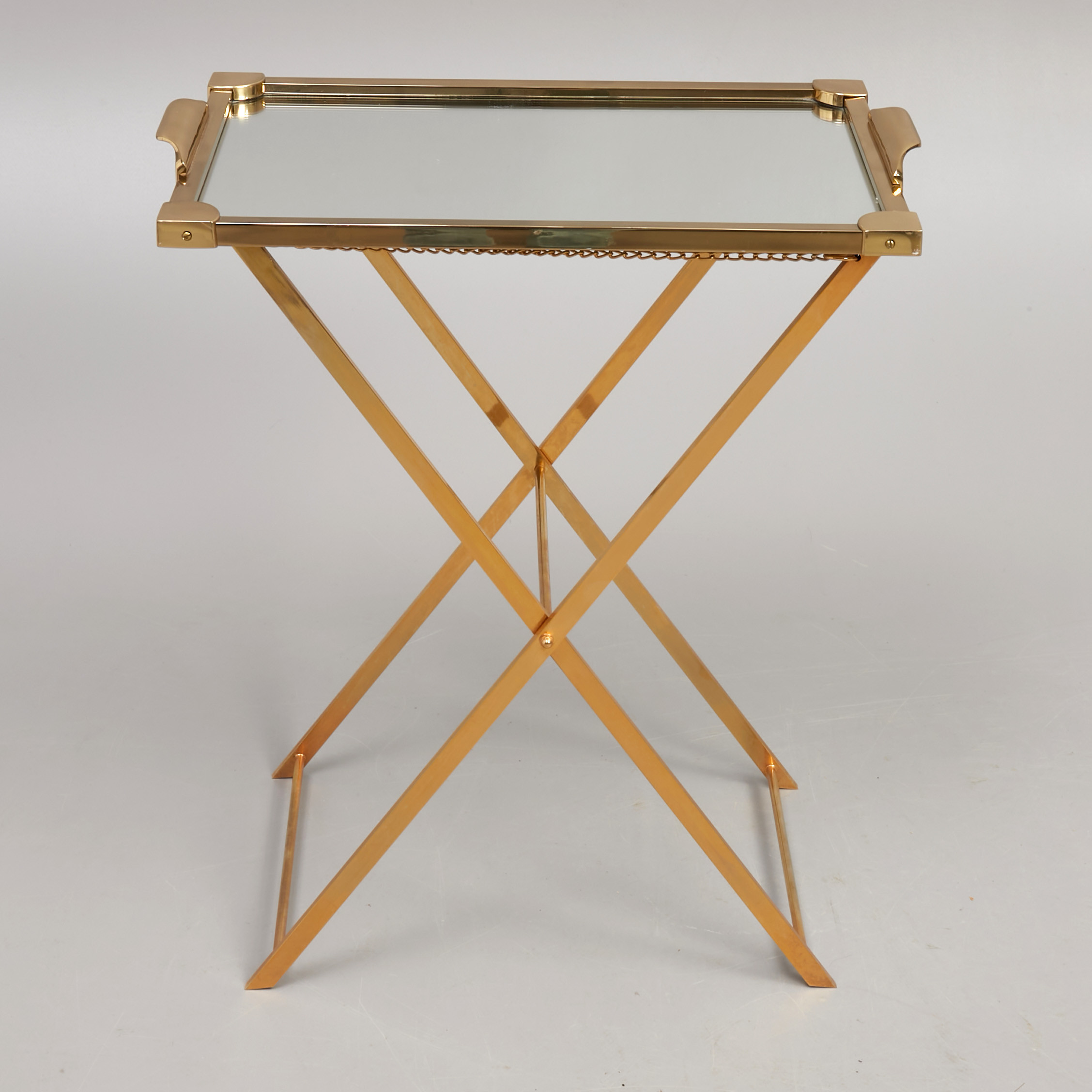 Images for 2063668. TRAY TABLE, late 20th century, brass, tray with ...