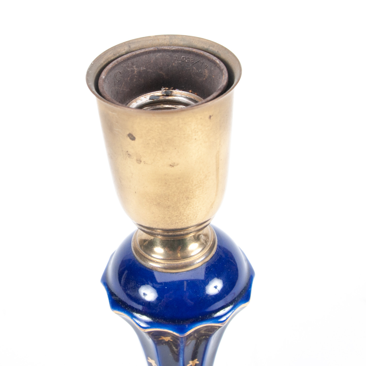 Images for 2064202. TABLE LAMP, glazed porcelain and metal, 2nd half of ...