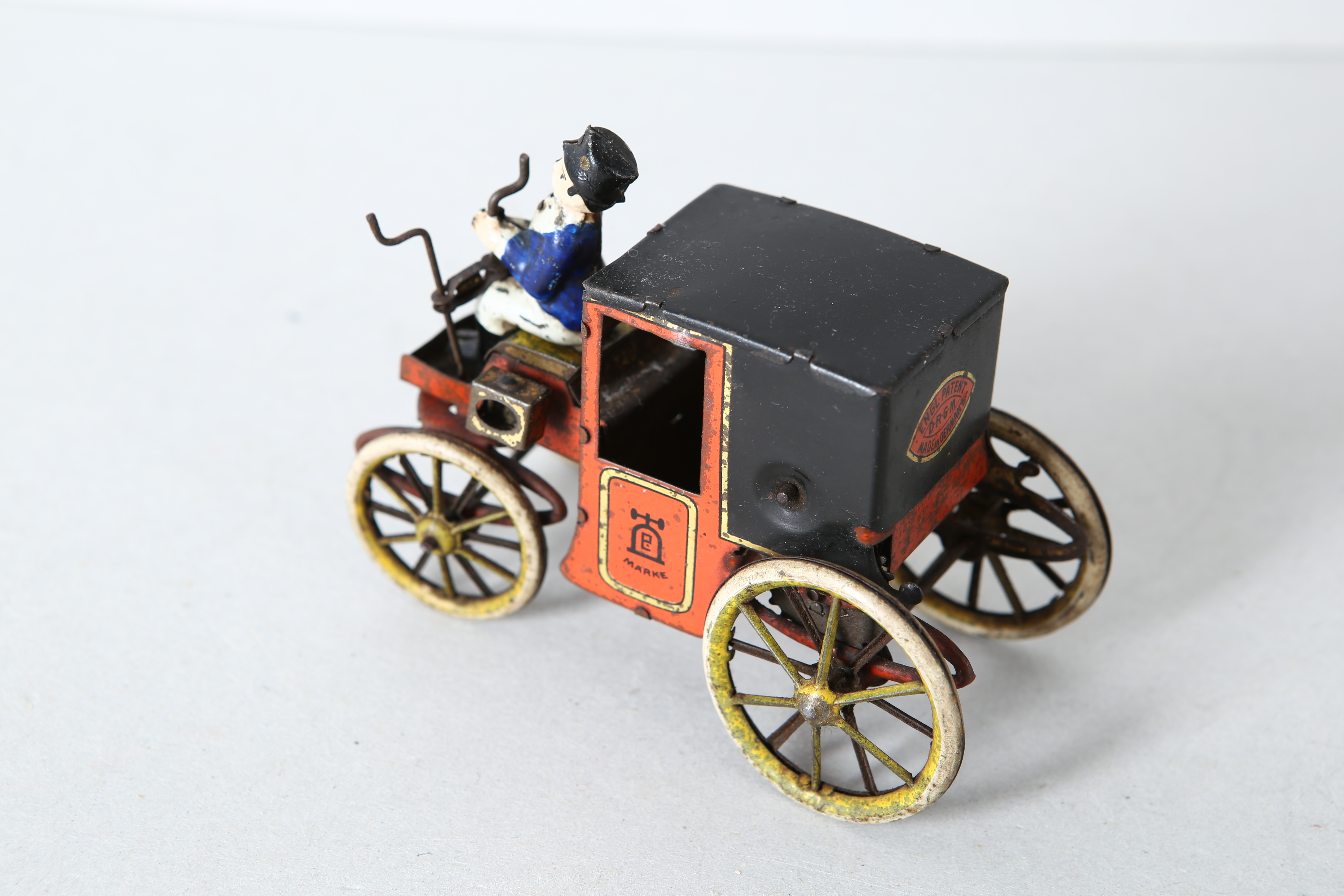 Images for 2073042. LEHMANN wagon with driver, red / black, sheet metal ...