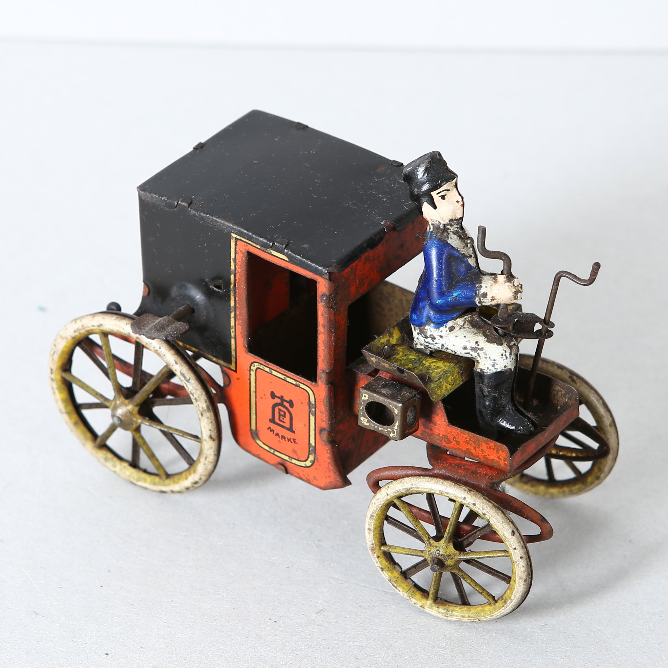Images for 2073042. LEHMANN wagon with driver, red / black, sheet metal ...