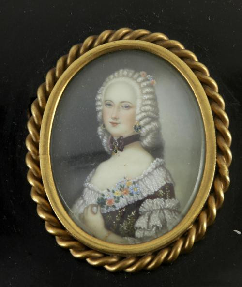 Images for 2080719. PAIR OF FRENCH MINIATURES CIRCA 1900. Damas ...