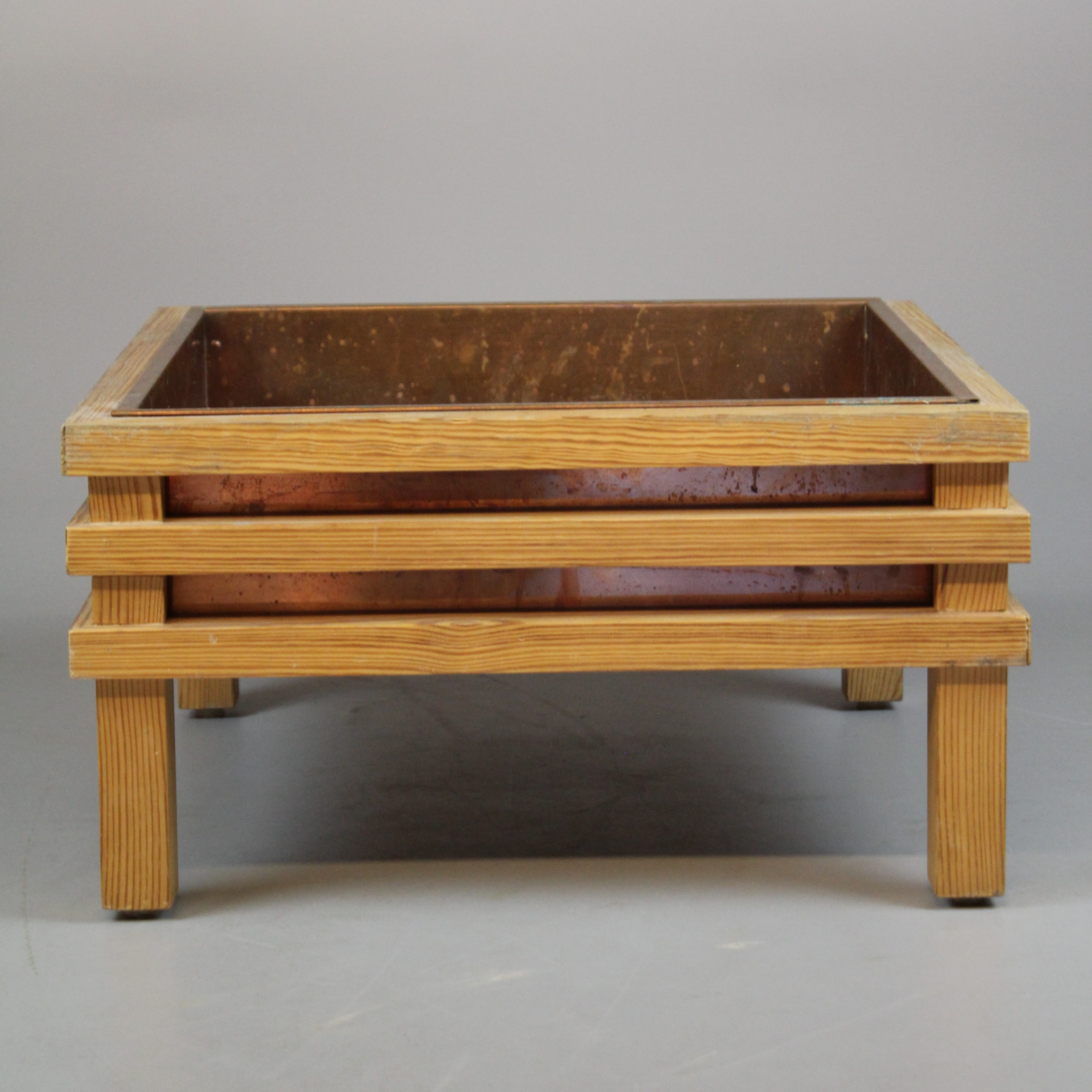 Images for 2085830. FLOWER TABLE pine, with copper tub. - Auctionet