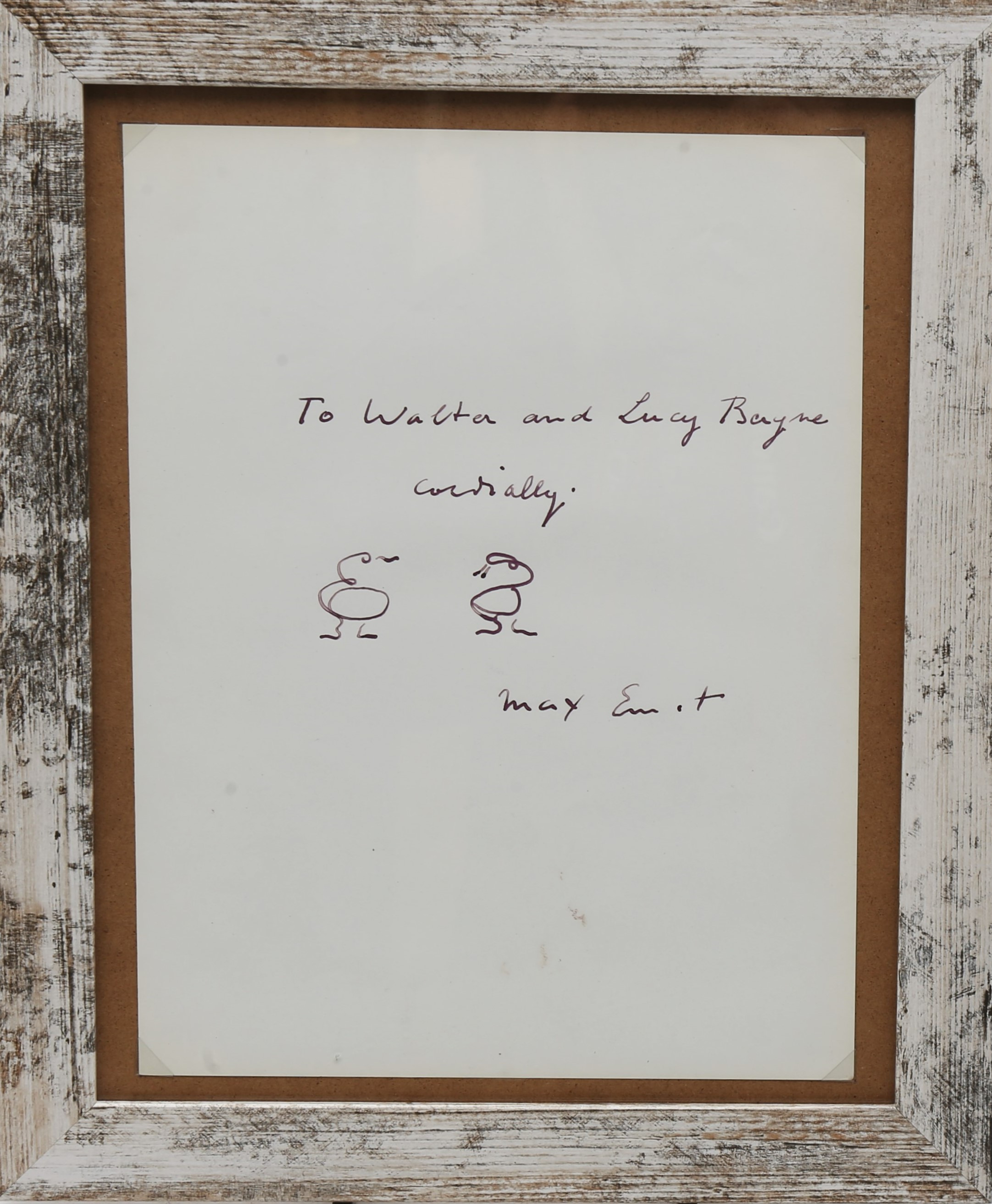 Images for 2087379. MAX ERNST. Drawing, dedication and signature of Max ...