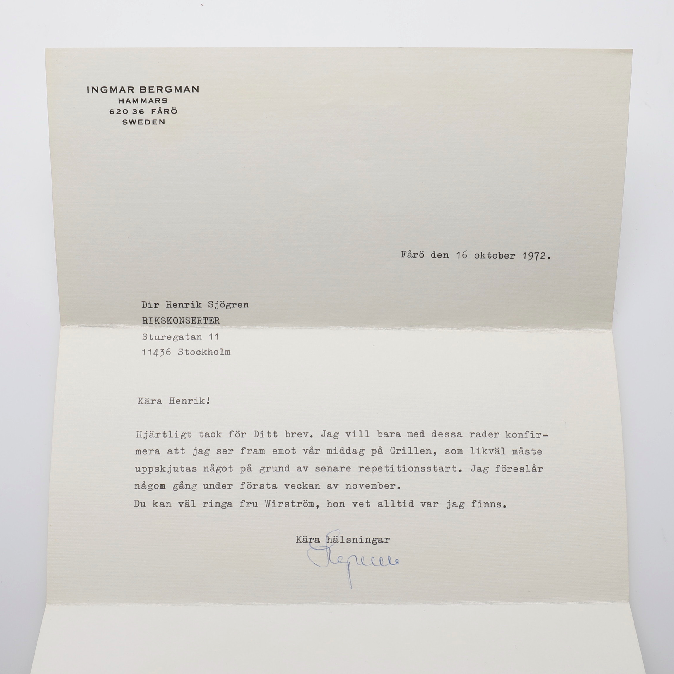 Images for 2090680. AUTOGRAPH. TYPEWRITTEN AND HAND SIGNED LETTER BY ...