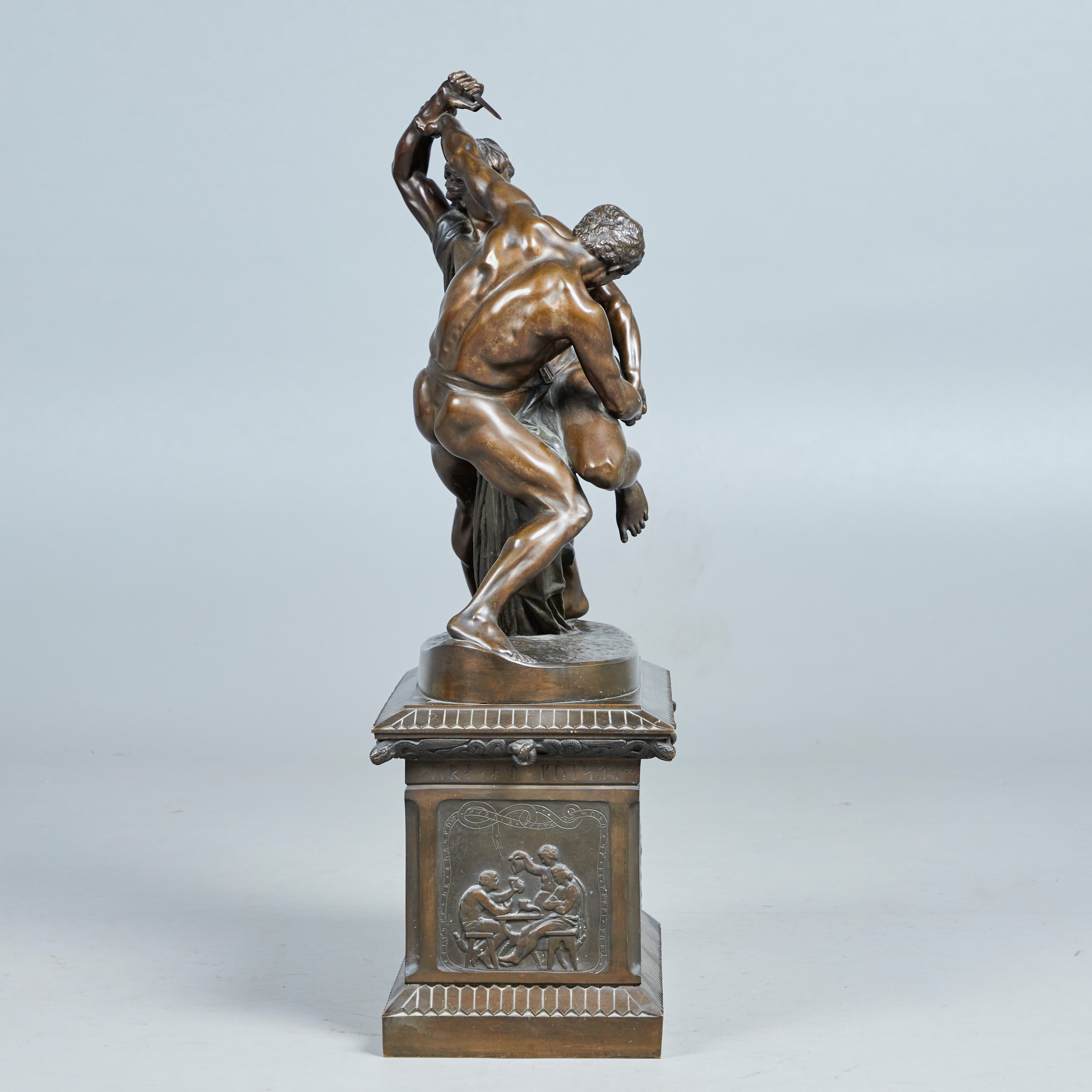 JOHAN PETER MOLIN. Skulptur / Figur, 'Die Messerkämpfer', Bronze. Kunst ...