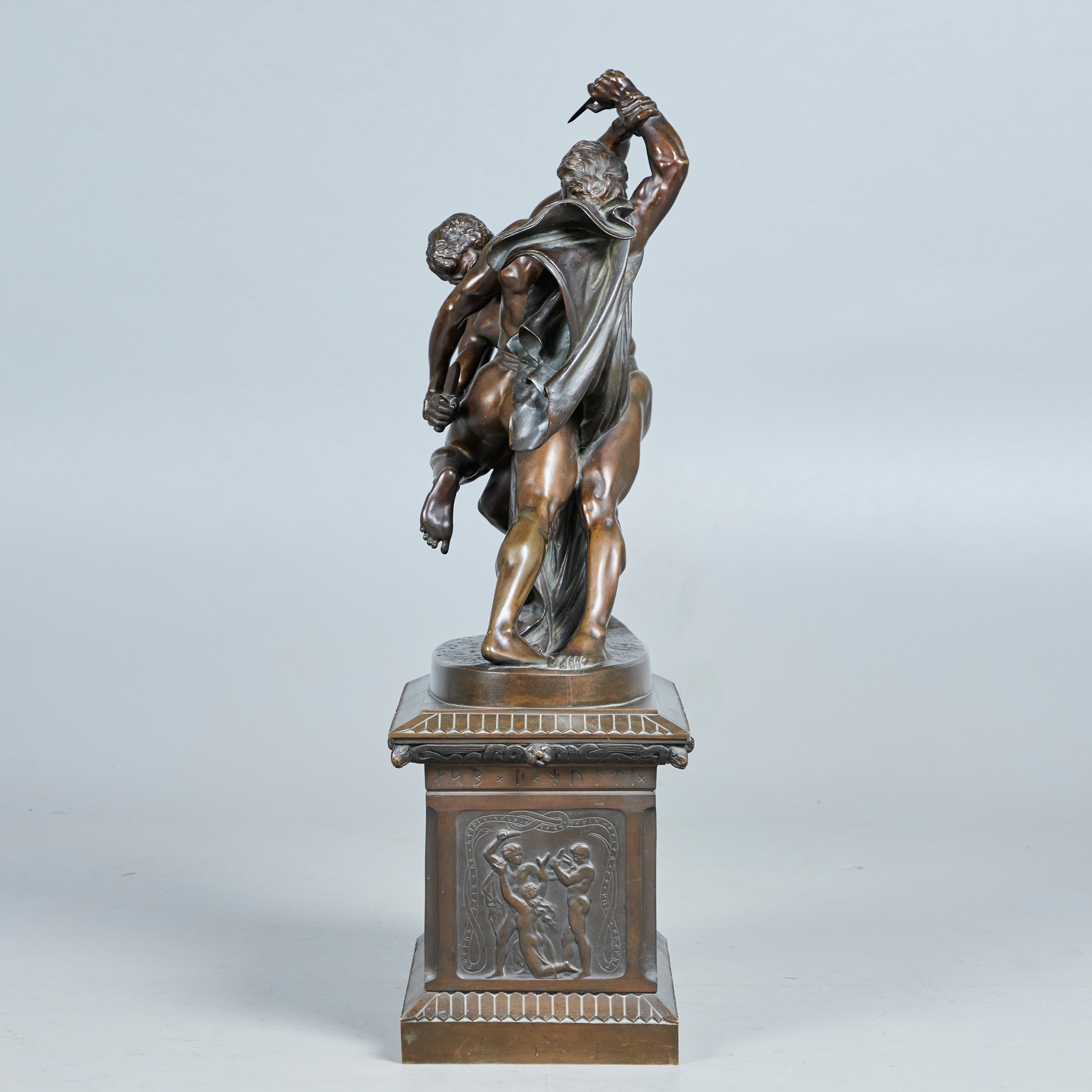 JOHAN PETER MOLIN. Skulptur / Figur, 'Die Messerkämpfer', Bronze. Kunst ...