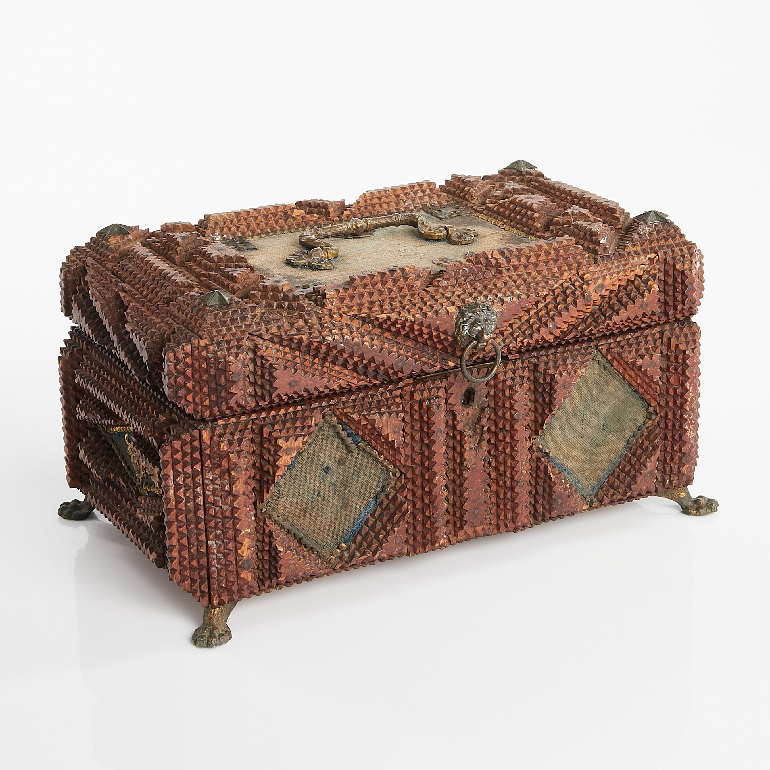 Images for 2095805. BOX, made of cigar boxes, so-called "Tramp art ...