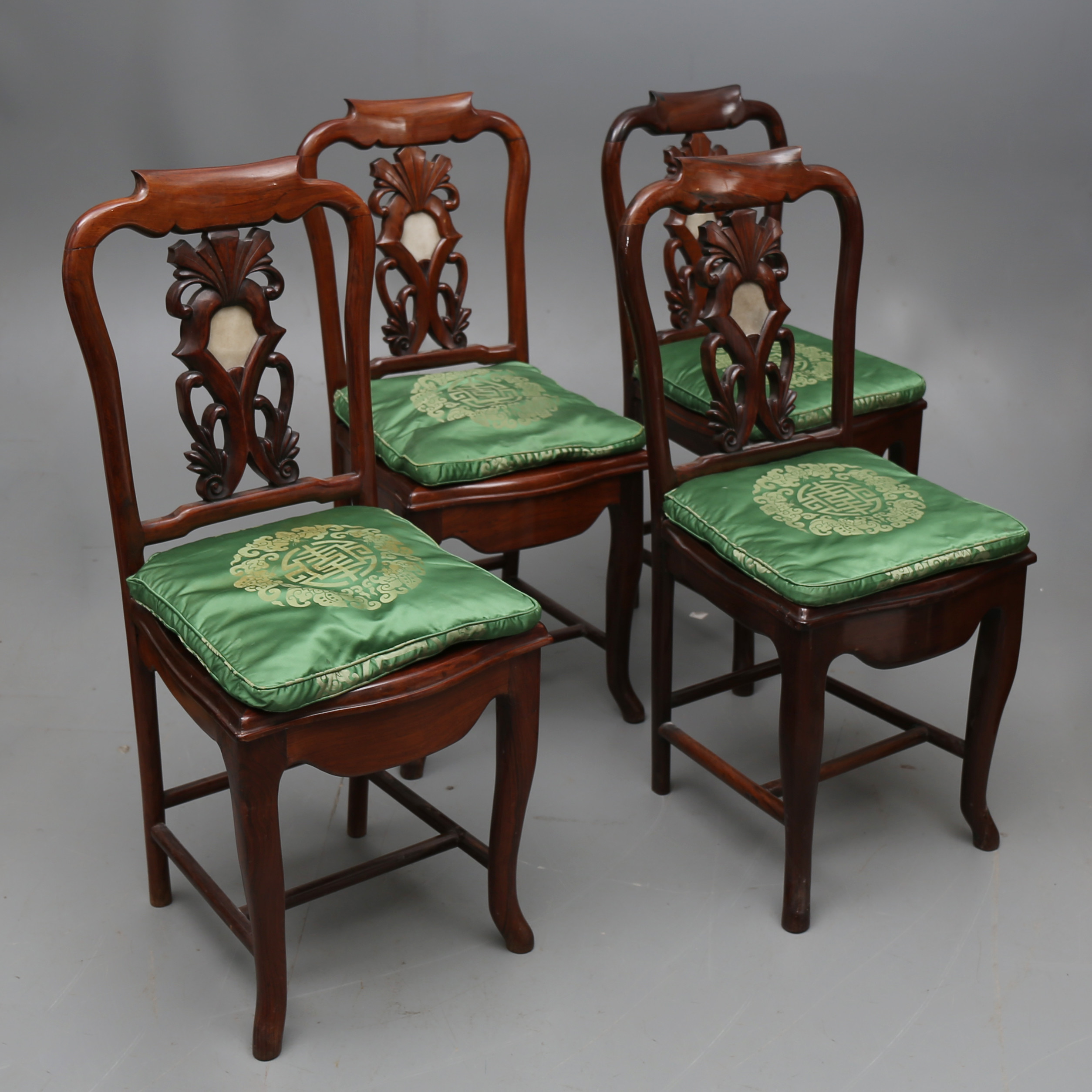 Images for 2097506. Set of four Chinese or Filipino chairs in huangmu ...