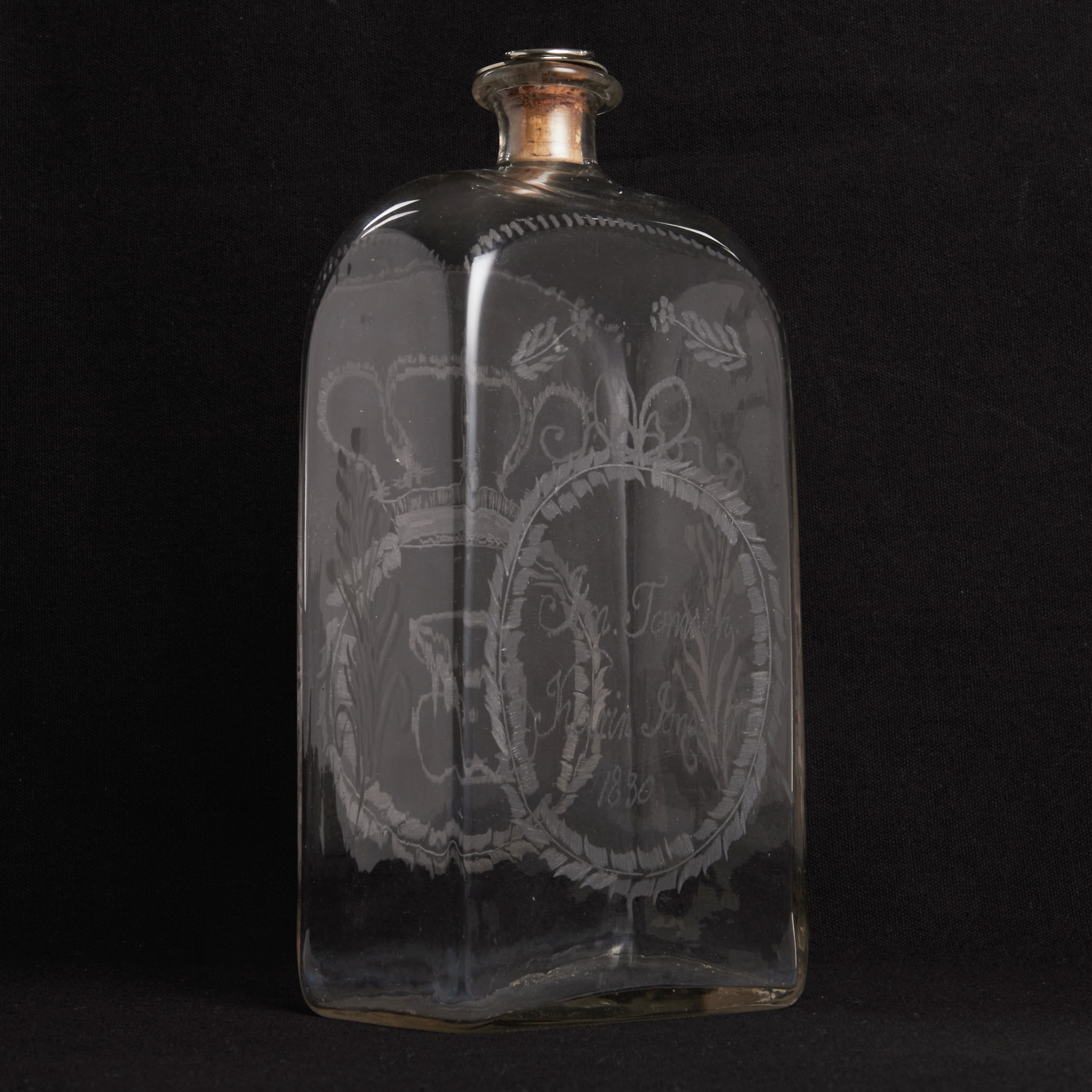 Images for 2107334. TREASURE BOTTLE, Sweden, dated 1830, engraved clear ...