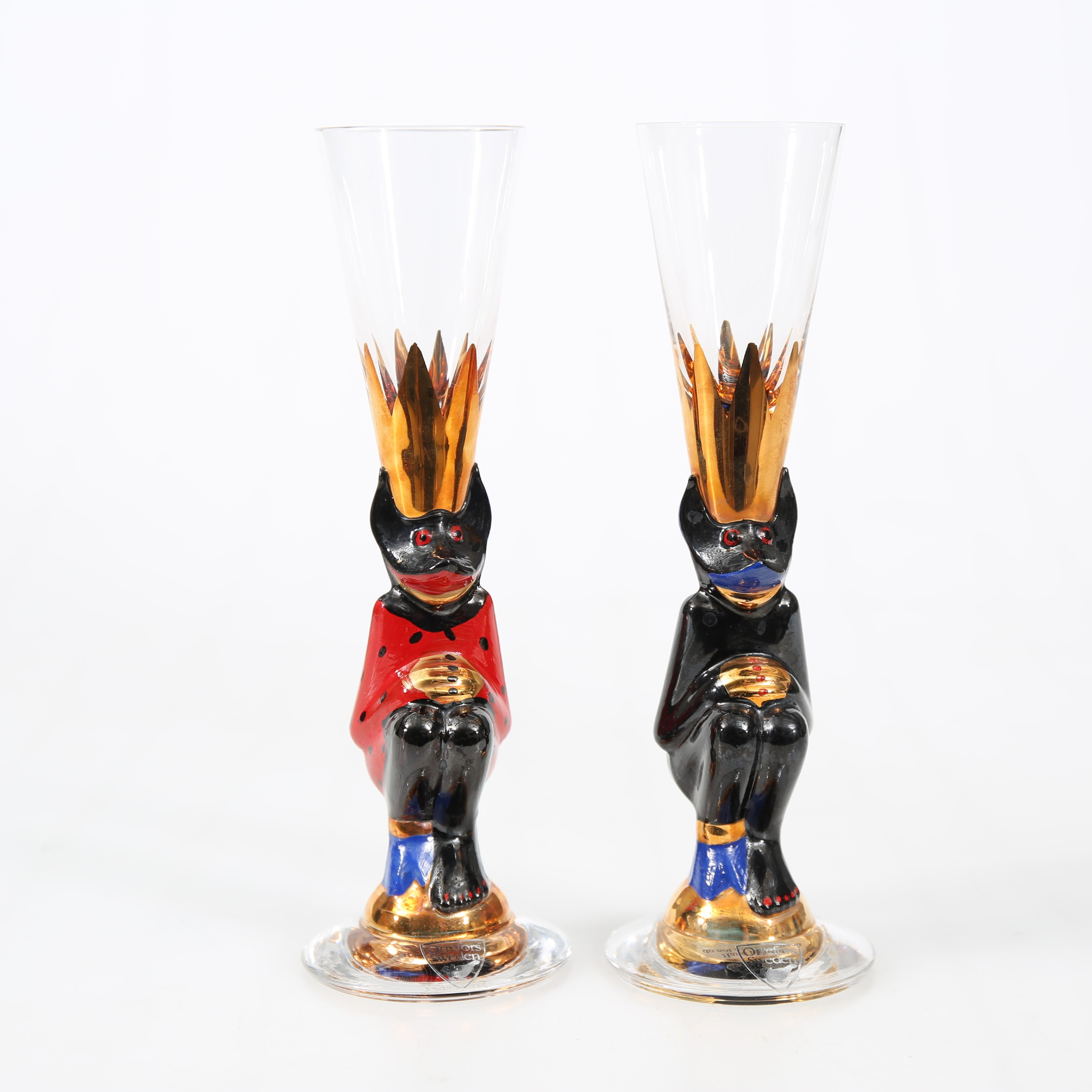 GUNNAR CYRÉN. Snapsglas, "Djävulsglas!, Nobelservisen, 2 stycken | Barnebys