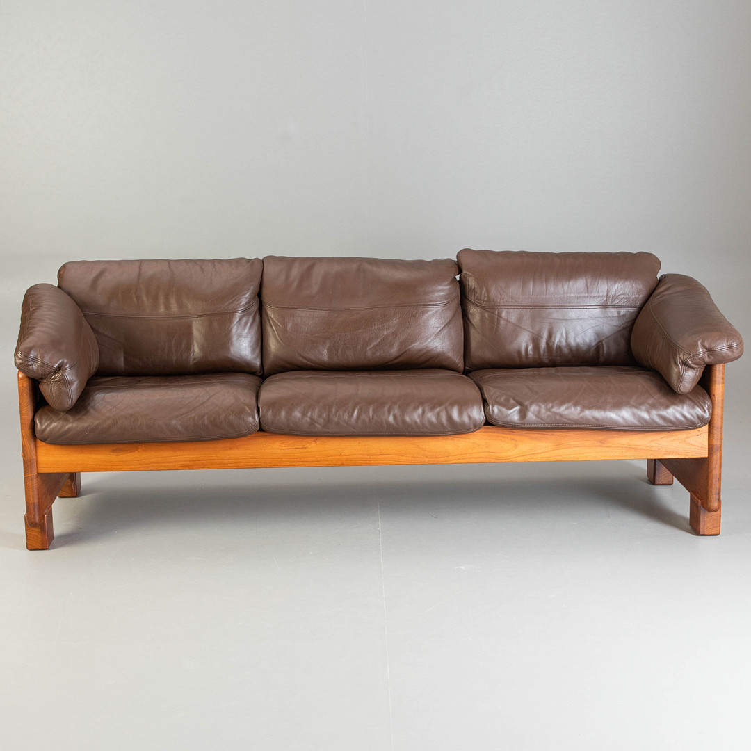 Bilder för 2109712. Mikael Laursen, 3-sits soffa, teak och läder ...