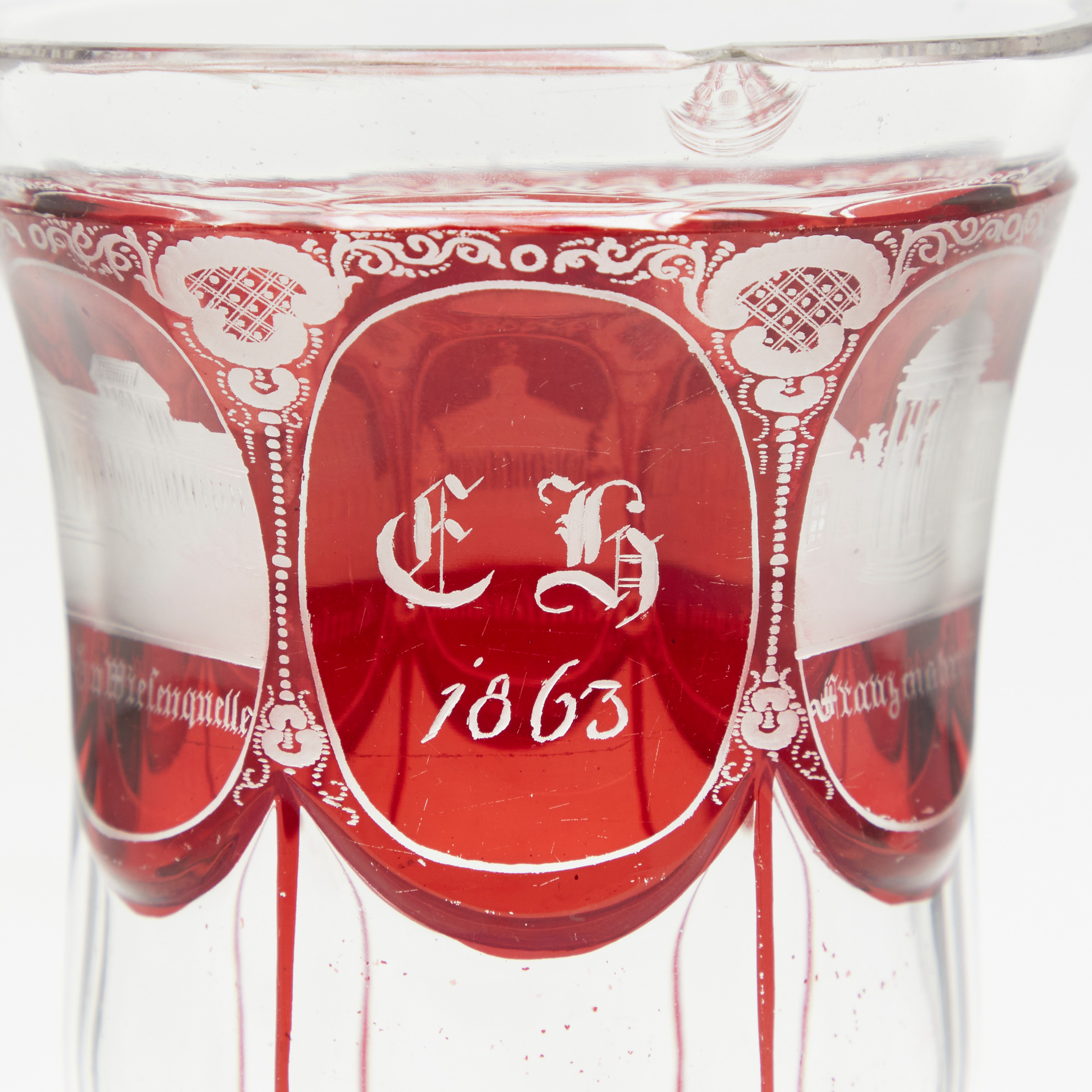 DRICKSGLAS, 4 st, glas, 1800-tal, Tyskland (4). Glas - Övrigt - Auctionet