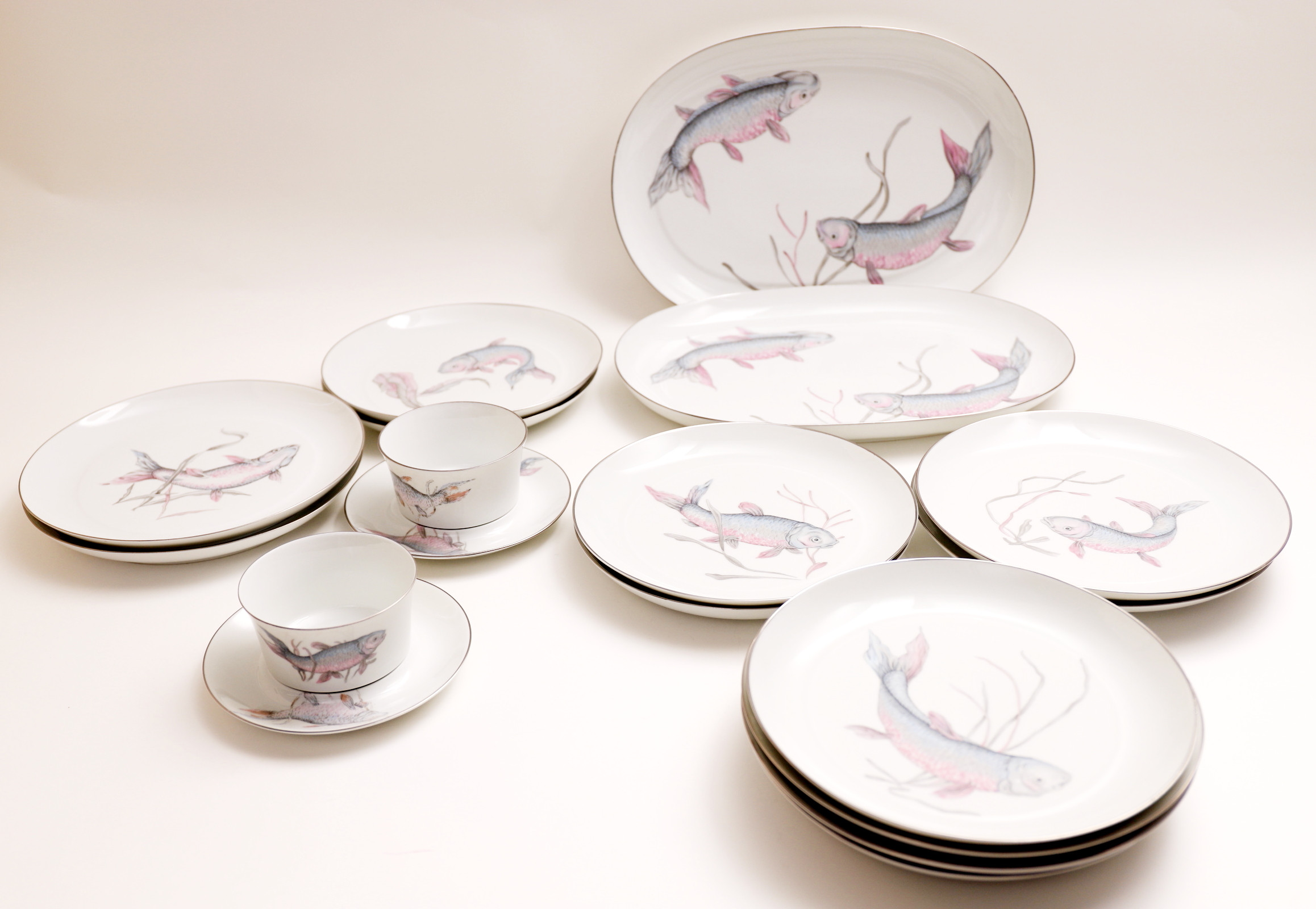 Images for 2110588. FISH SET, 15 pieces, Bidasoa porcelain, mid-20th ...