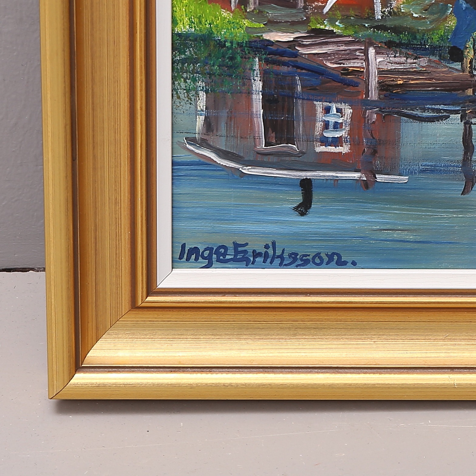 Images for 2113420. INGE ERIKSSON. Boat jetty, oil on canvas, signed ...