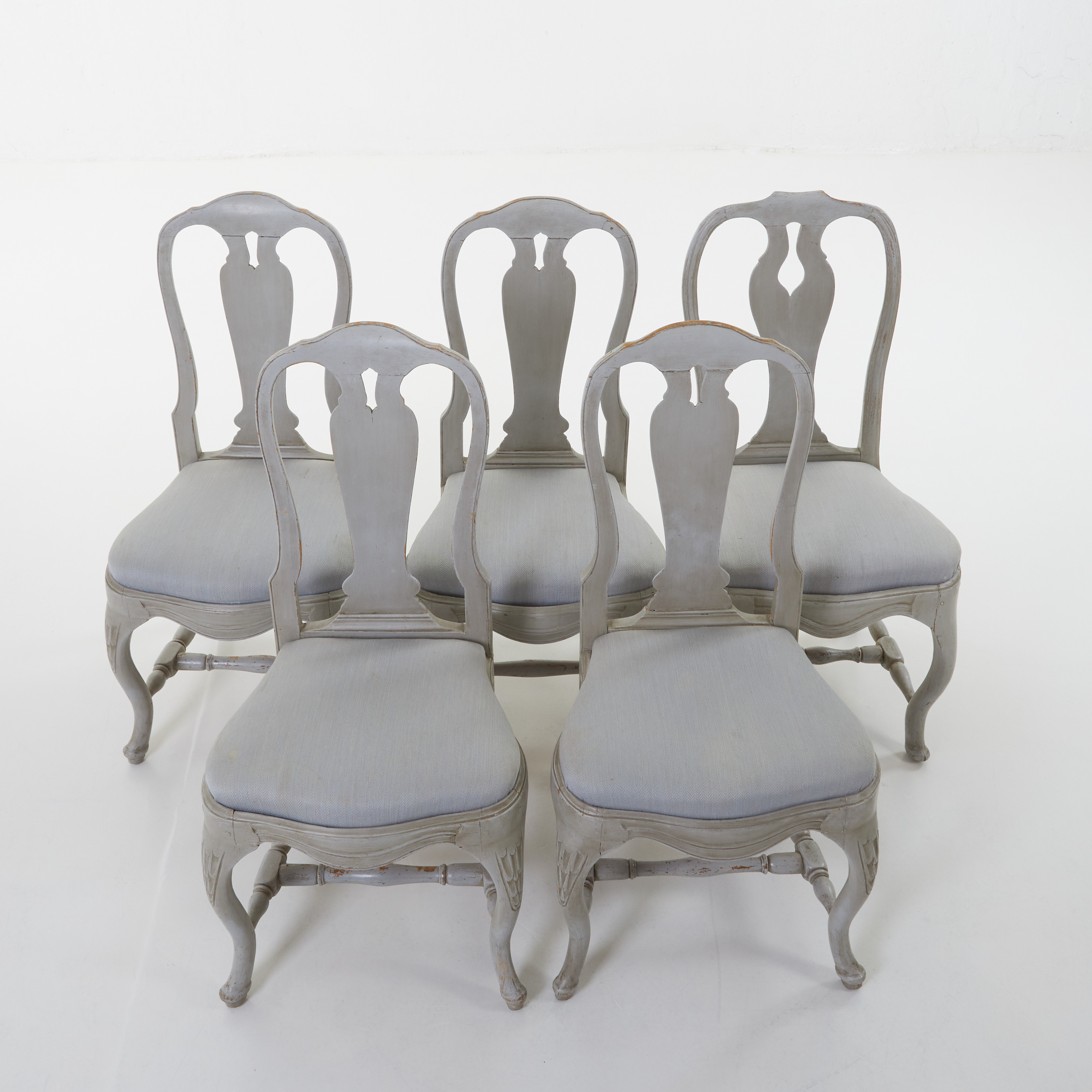 Images for 2123531. CHAIRS, 5 pcs, rococo, 18th century, baluster ...