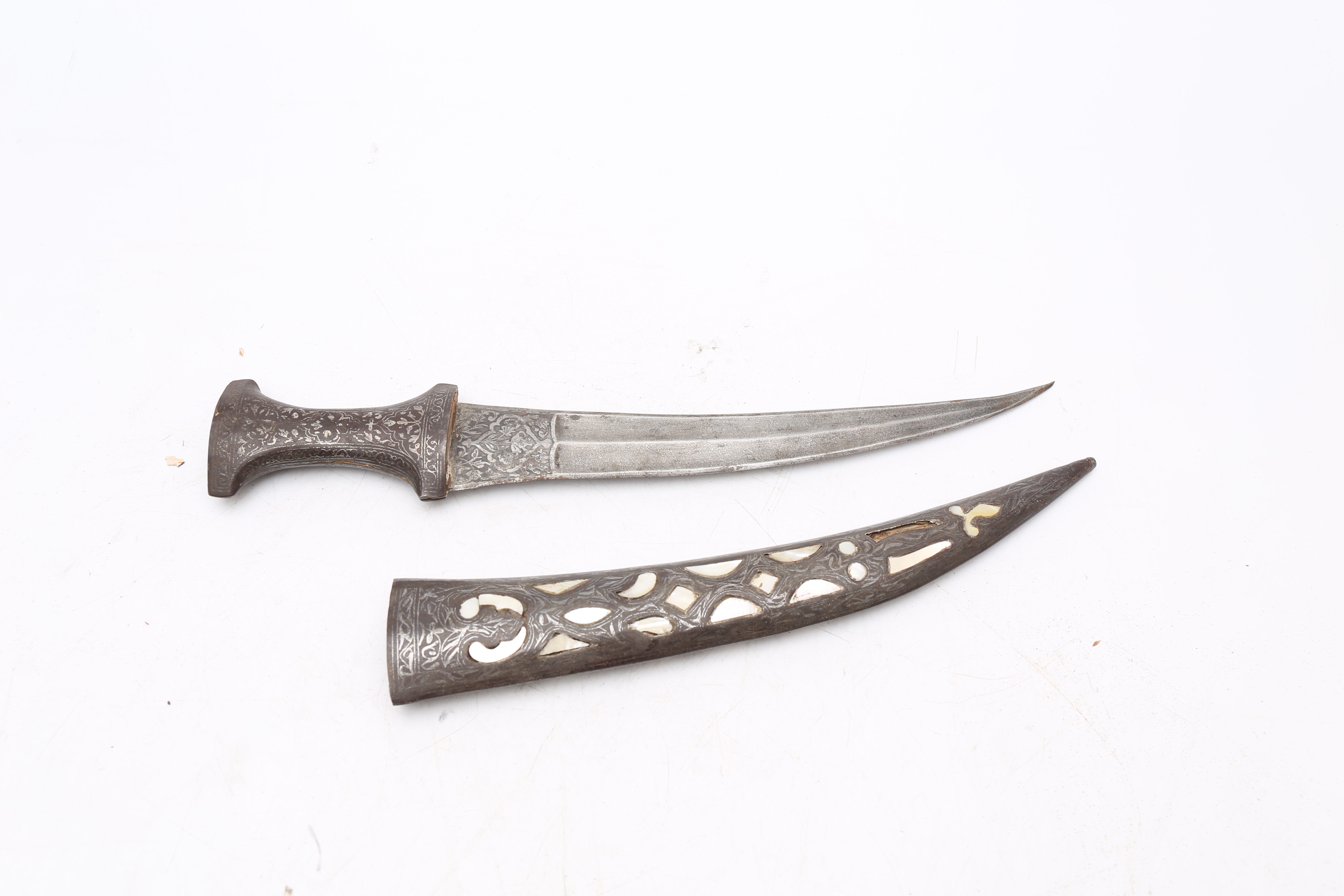 Images for 2125063. Arabic dagger in damascened steel and mother-of ...